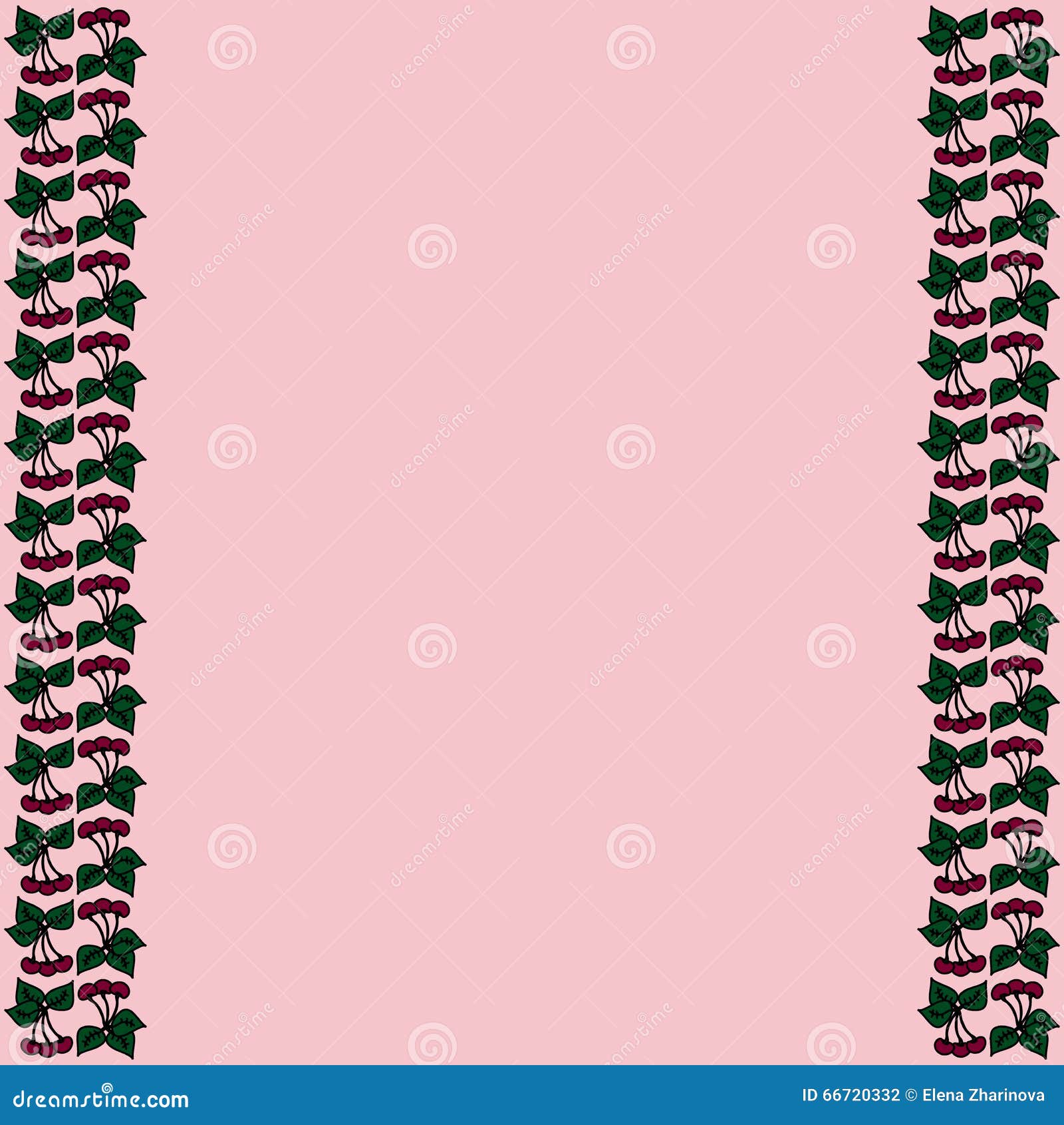 Decorative vector border stock vector. Illustration of cherry - 66720332