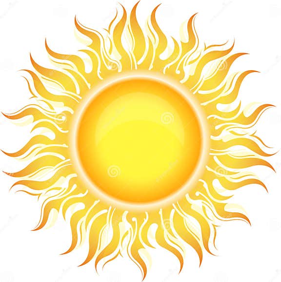 Decorative Vector Bright Colorful Sun Symbol Stock Vector ...