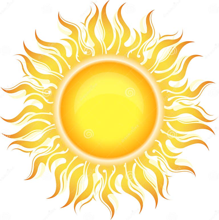 Decorative Vector Bright Colorful Sun Symbol Stock Vector ...