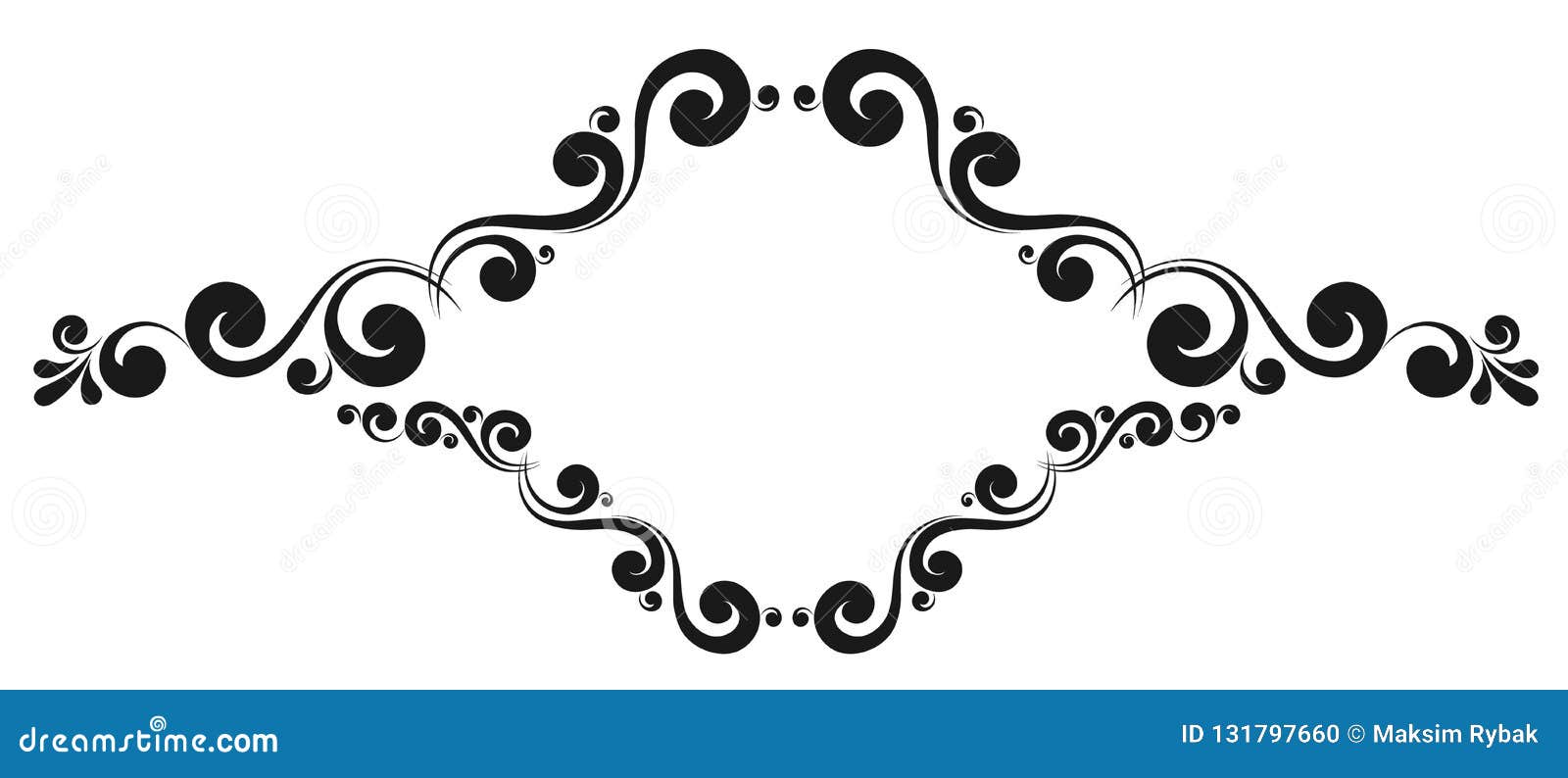 Decorative Vector Frame, Monogram, Border Stock Vector - Illustration ...