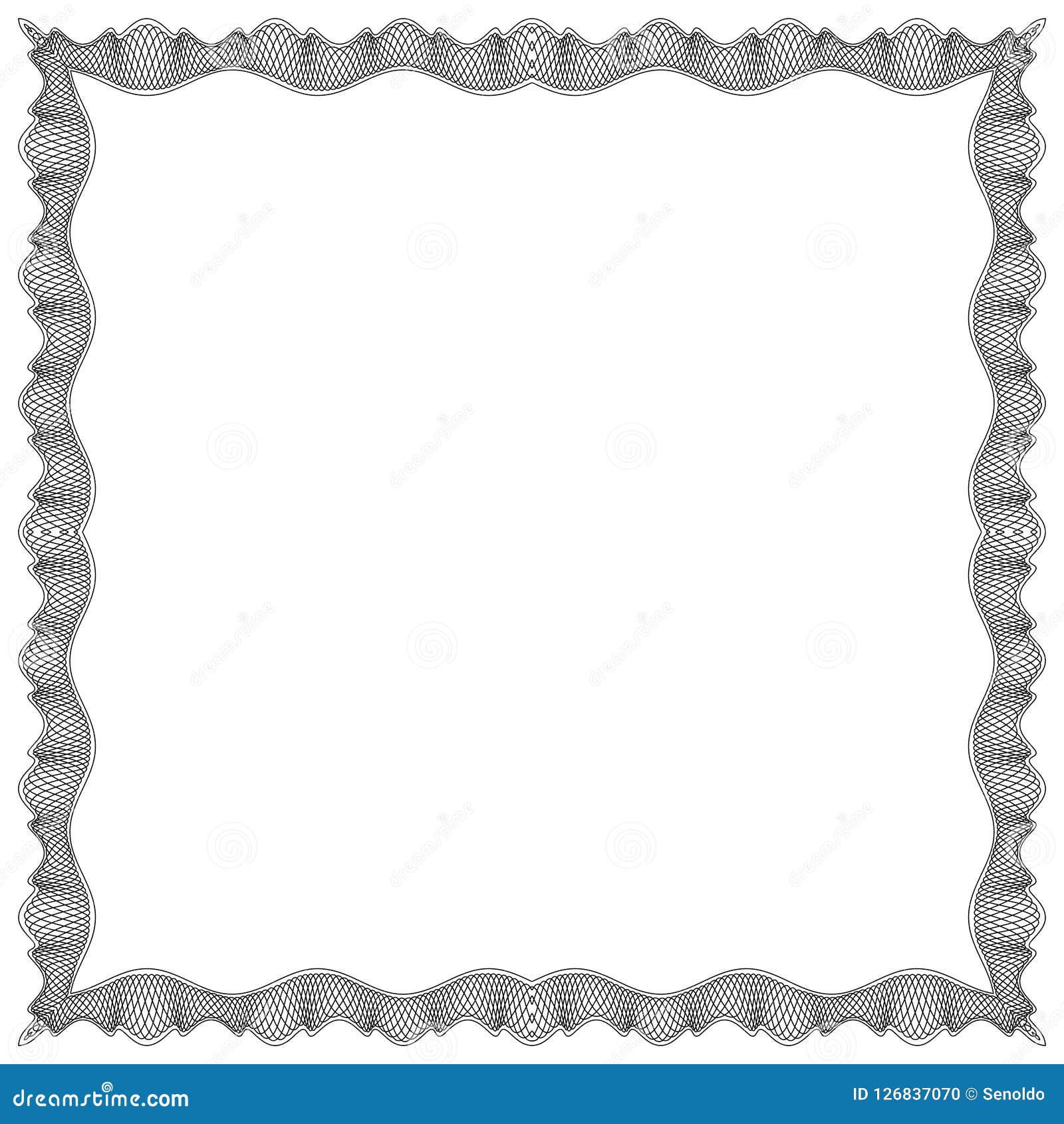 Decorative Vector Frame Template with Empty Space Stock Illustration ...