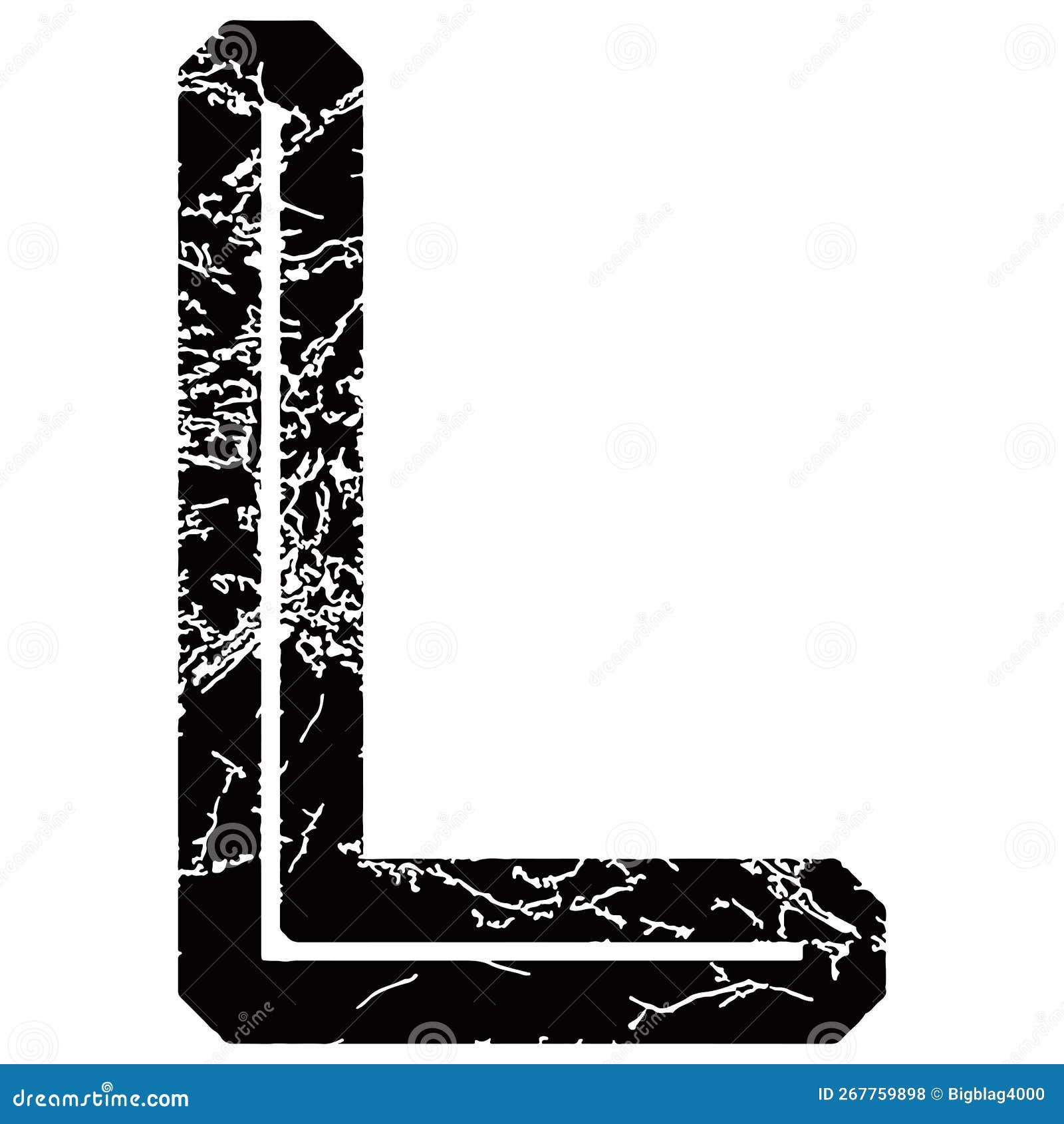 Decorative Vector Letter Isolated on White Background.Art Font. Stock ...