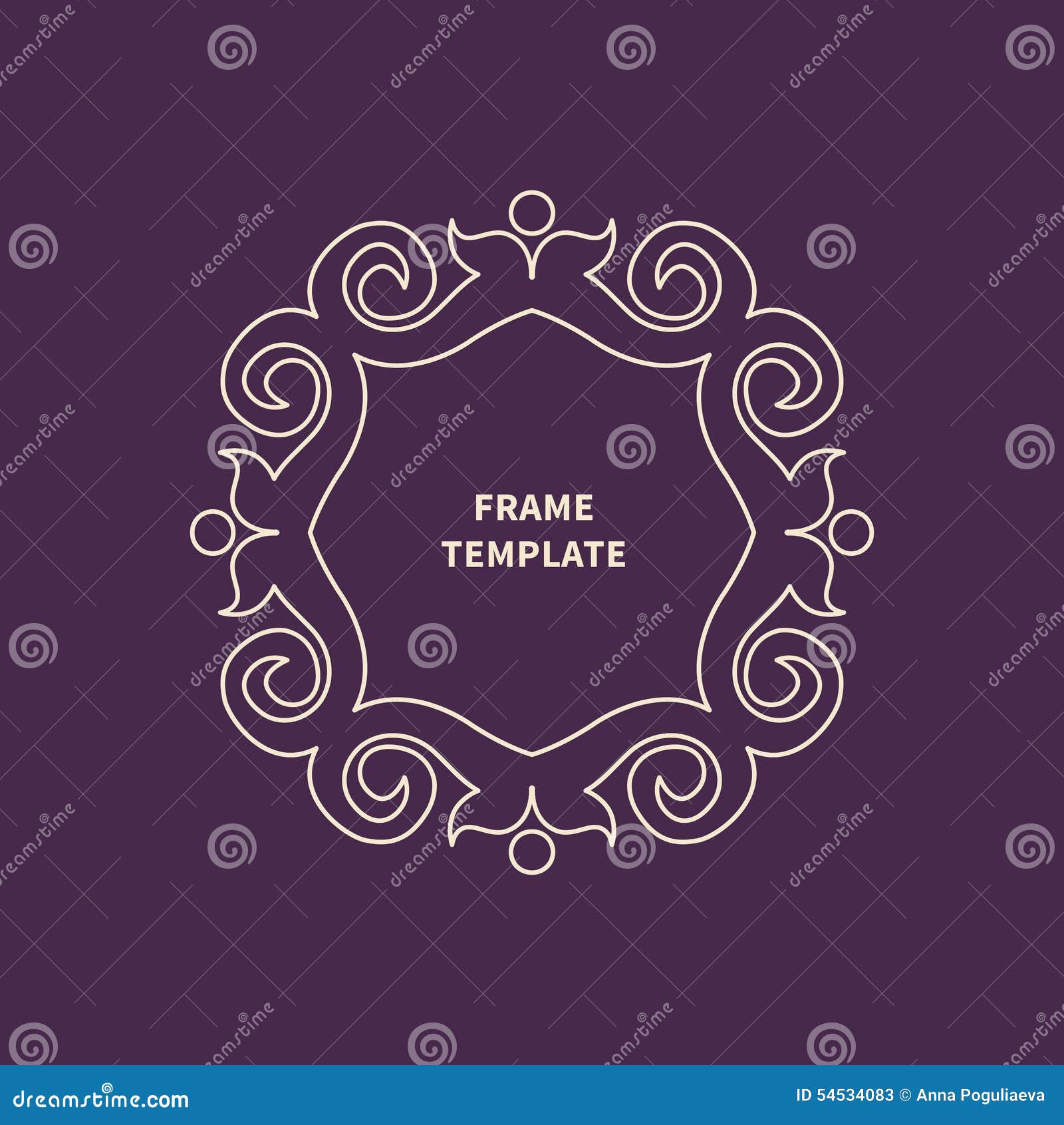 Decorative Vector Monogram for Design Template. Stock Vector ...
