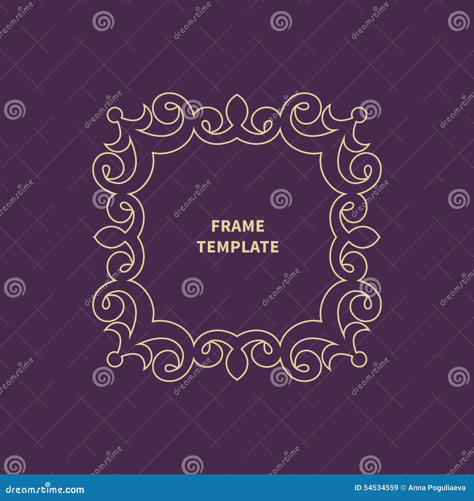 Decorative Vector Monogram for Design Template. Stock Vector ...