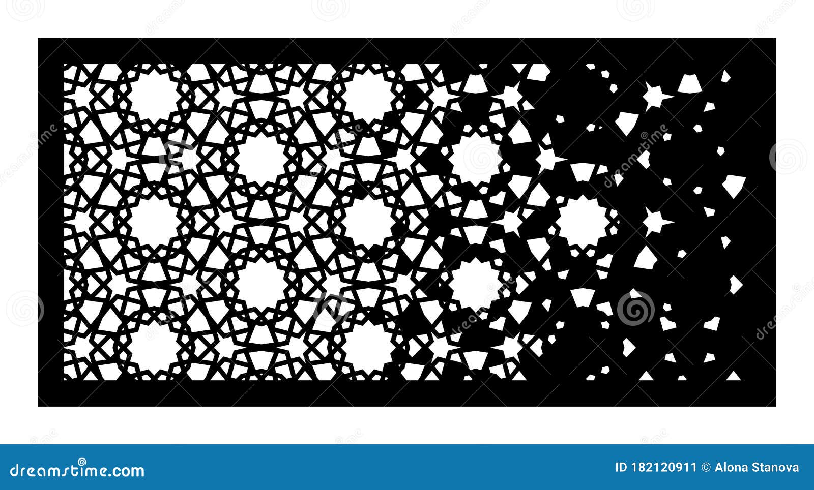 Decorative Vector Panel for Laser Cutting. Arabesque Laser Pattern ...