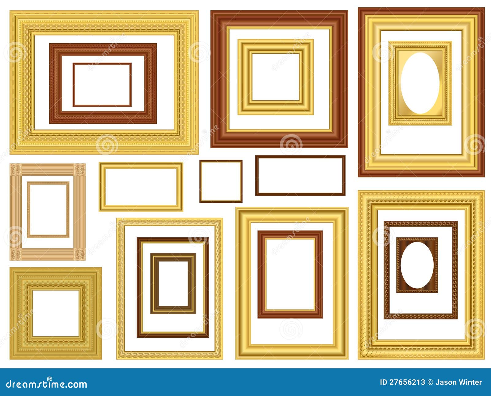 Decorative Vector Picture Frames Stock Vector - Illustration of classic ...