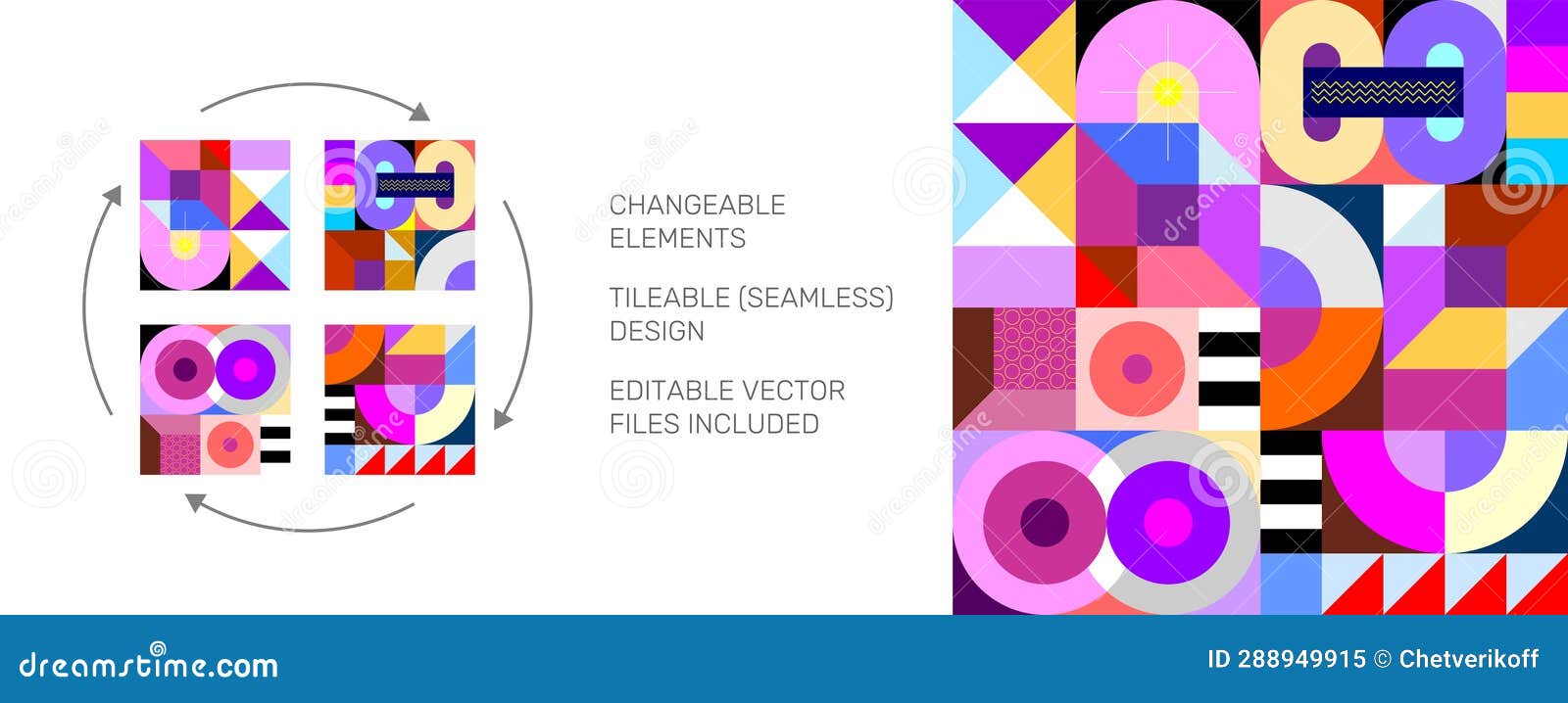 Tileable Geometric Background Stock Illustration - Illustration of ...