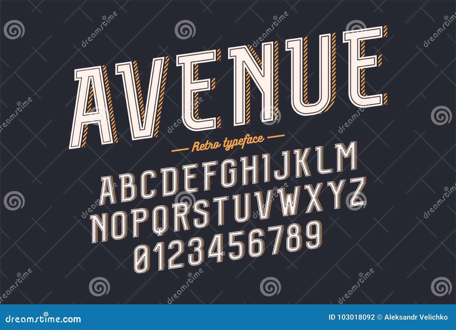 Decorative Vector Vintage Retro Typeface, Font, Alphabet Letters ...