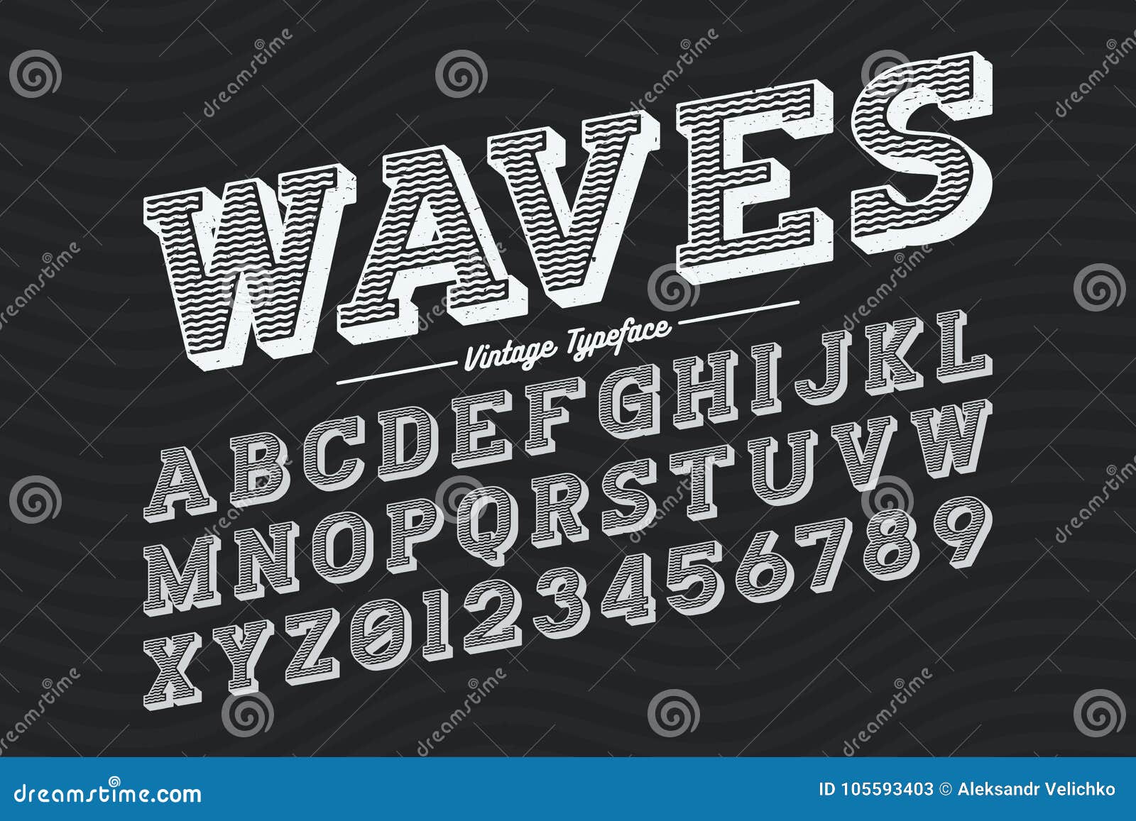 Decorative Vector Vintage Retro Typeface, Font Stock Vector ...