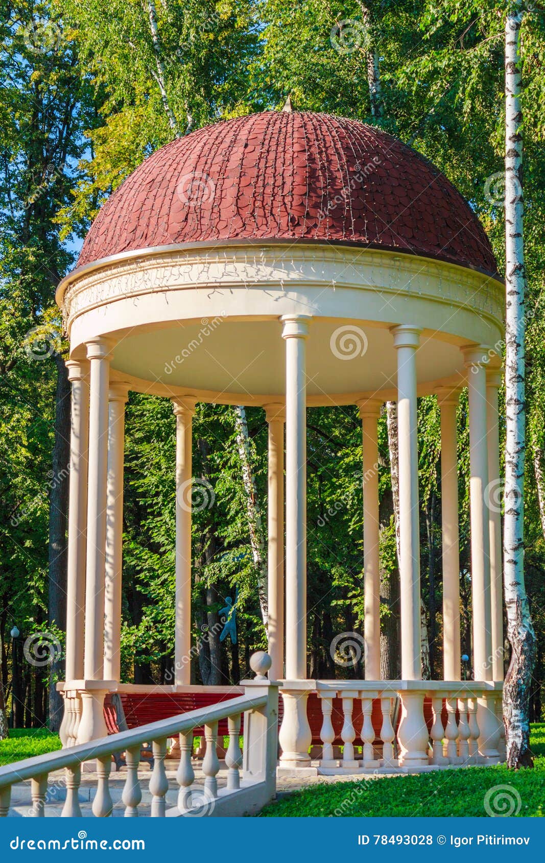 Decorative Veranda in the Park Stock Photo - Image of sunset, outdoor ...