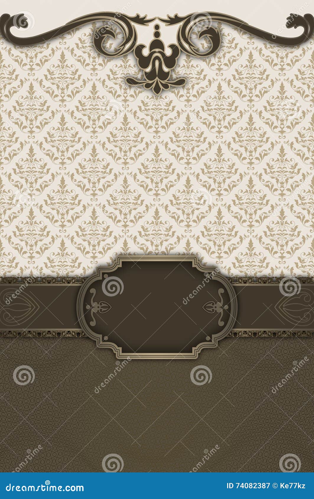 Decorative Vintage Background With Elegant Border. Royalty-Free Stock ...