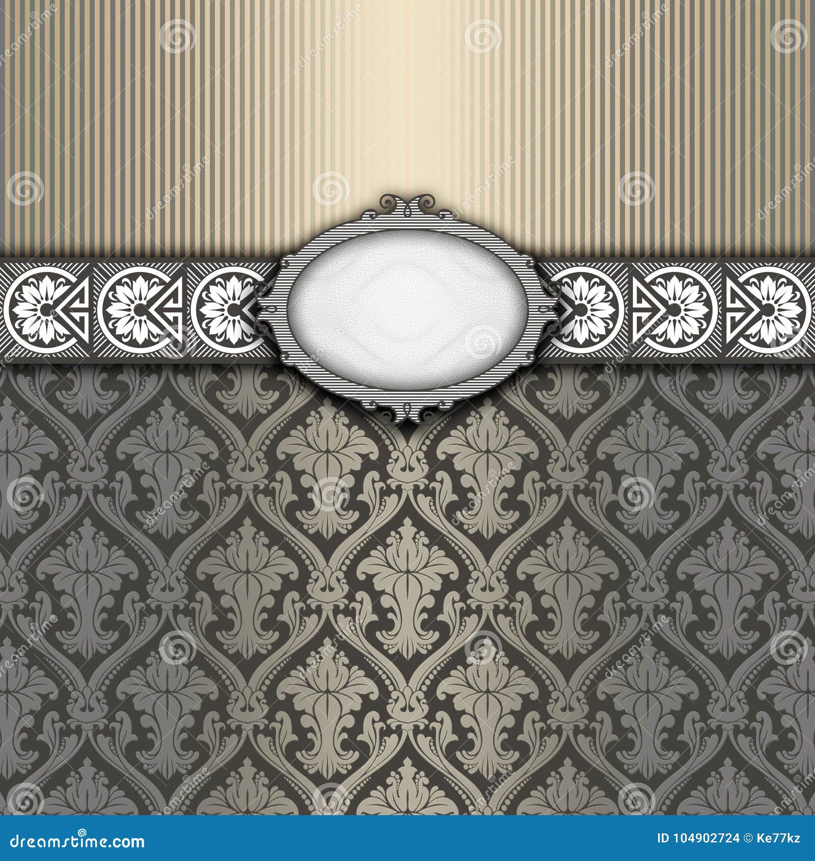 Decorative Vintage Background with Old-fashioned Patterns. Stock ...