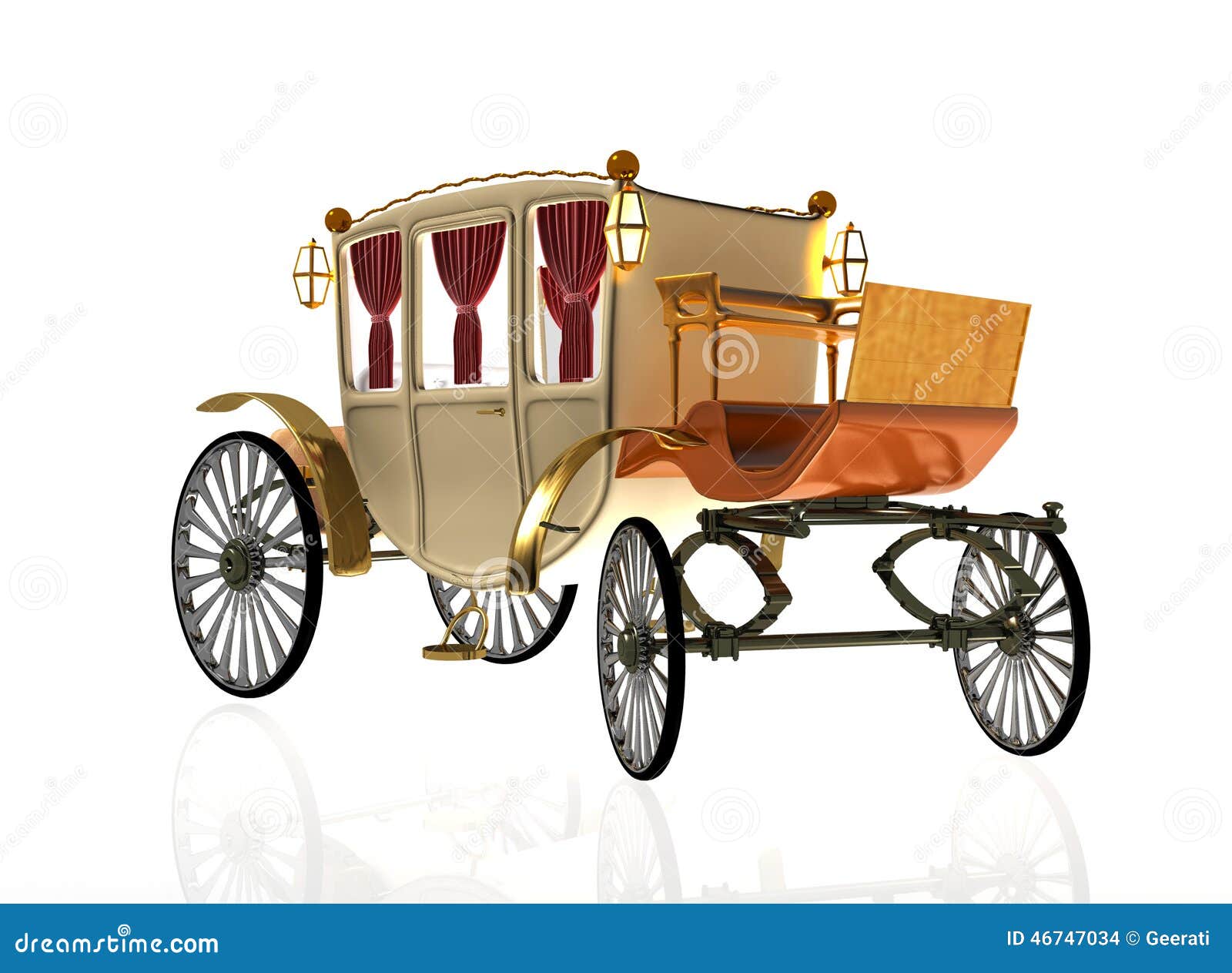 Decorative Vintage Carriage Stock Photo - Image of horse, high: 46747034