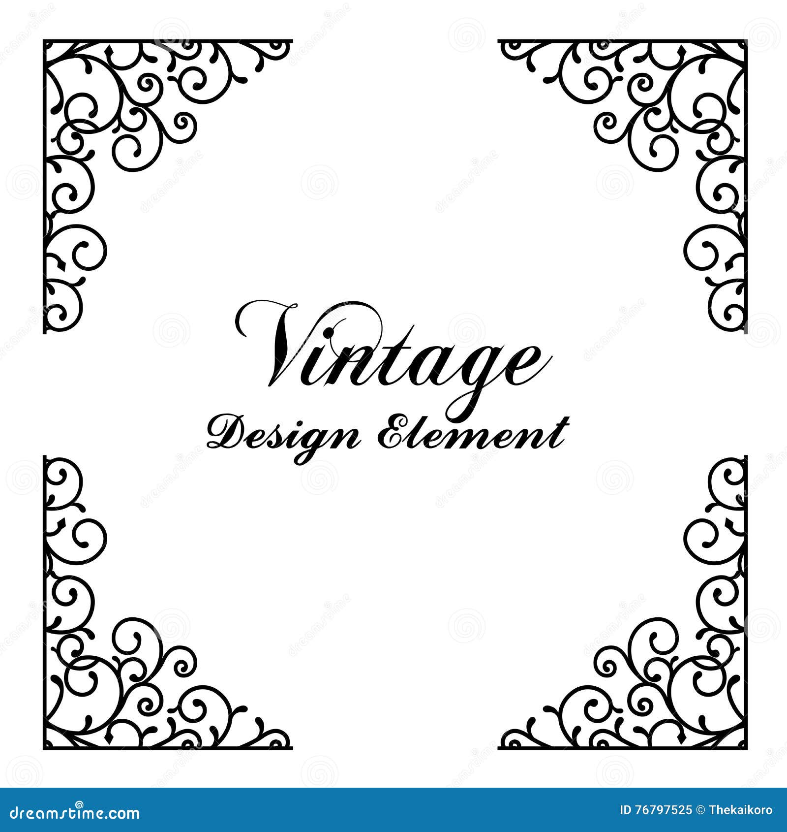 Decorative Vintage and Classic Design Element Vector Illustration Eps10 ...