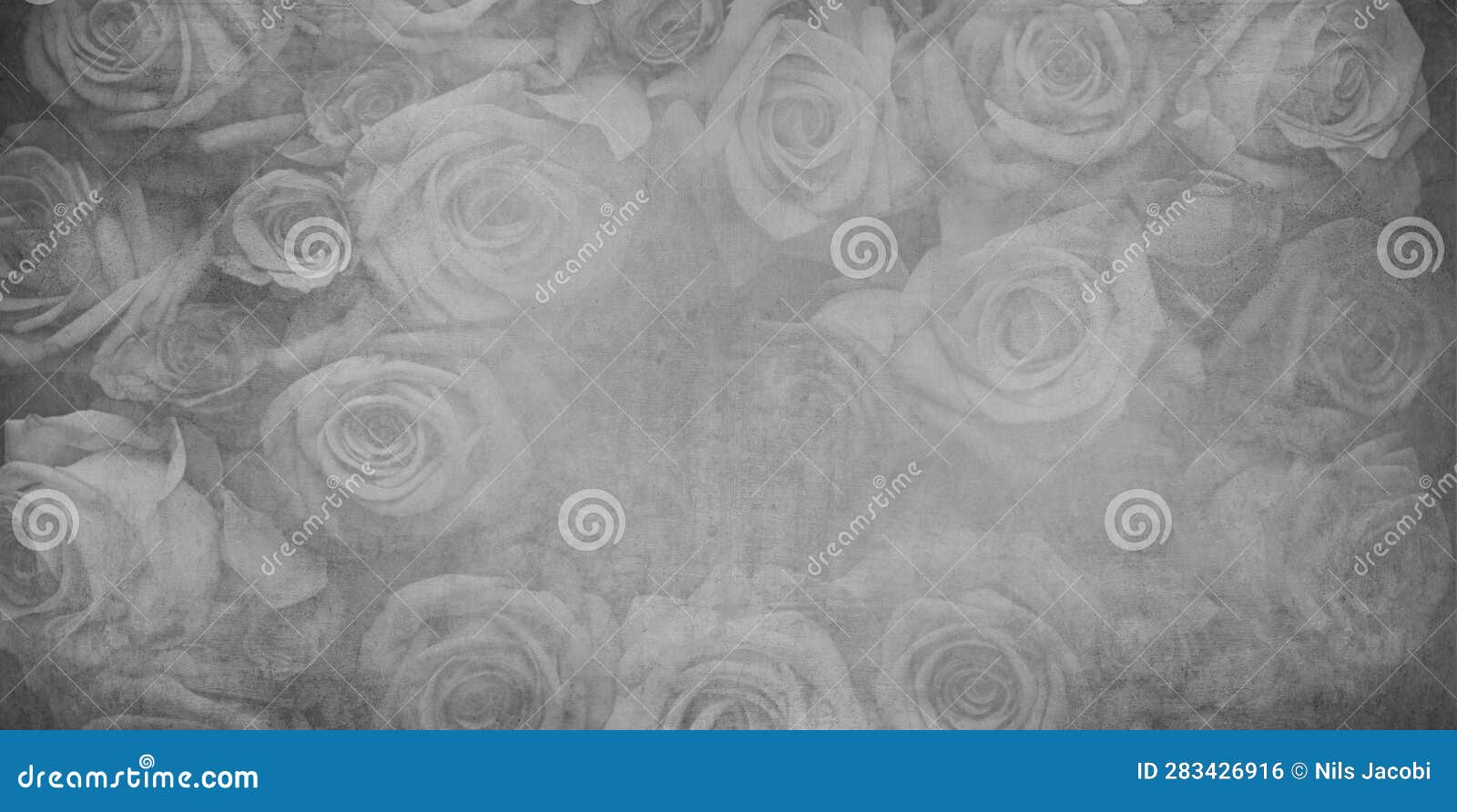 Decorative Vintage Concrete Texture with Roses Stock Photo - Image of ...