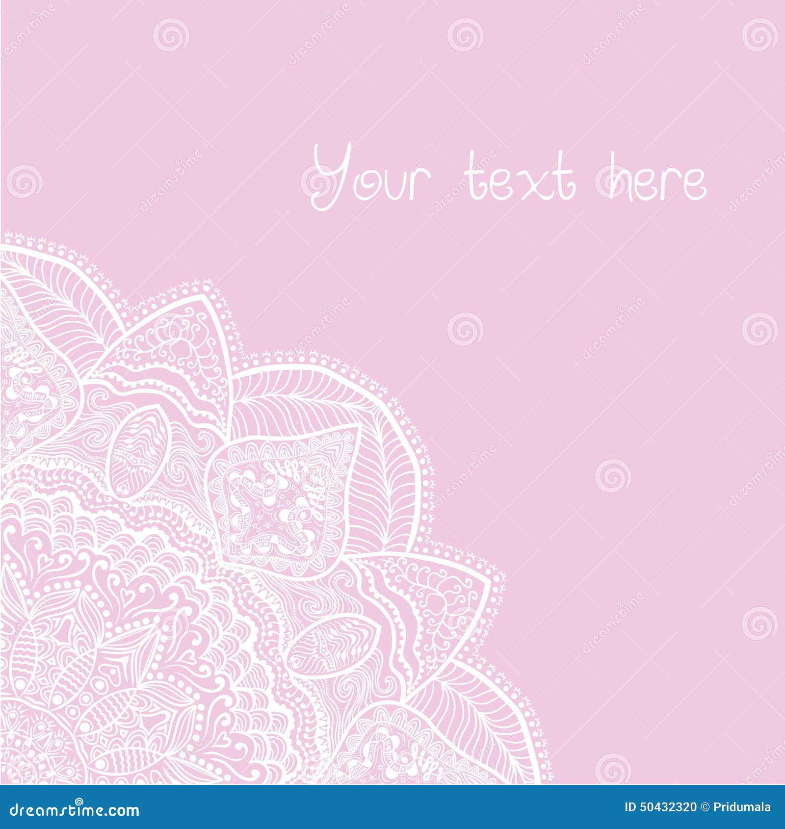 Lacy Frame On Seamless Retro Pattern Vector Illustration ...