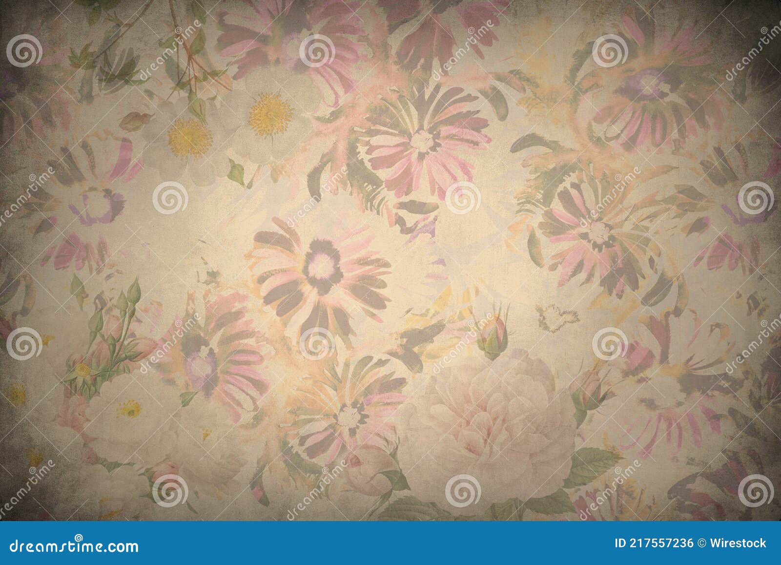 Decorative Vintage Floral Parchment Paper for a Background Stock Photo ...