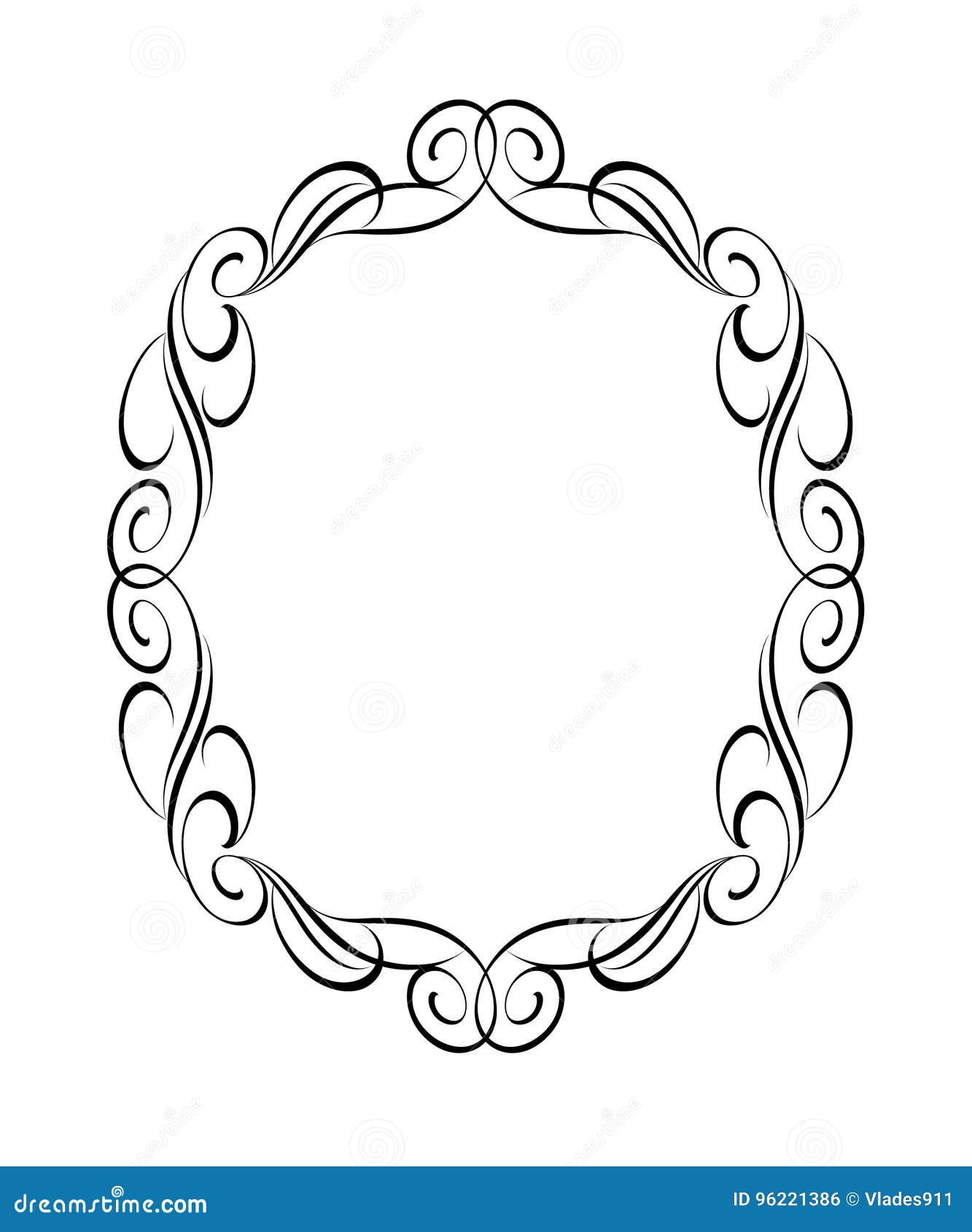 Decorative Vintage Frame .Vector Illustration.Black. Stock Vector ...