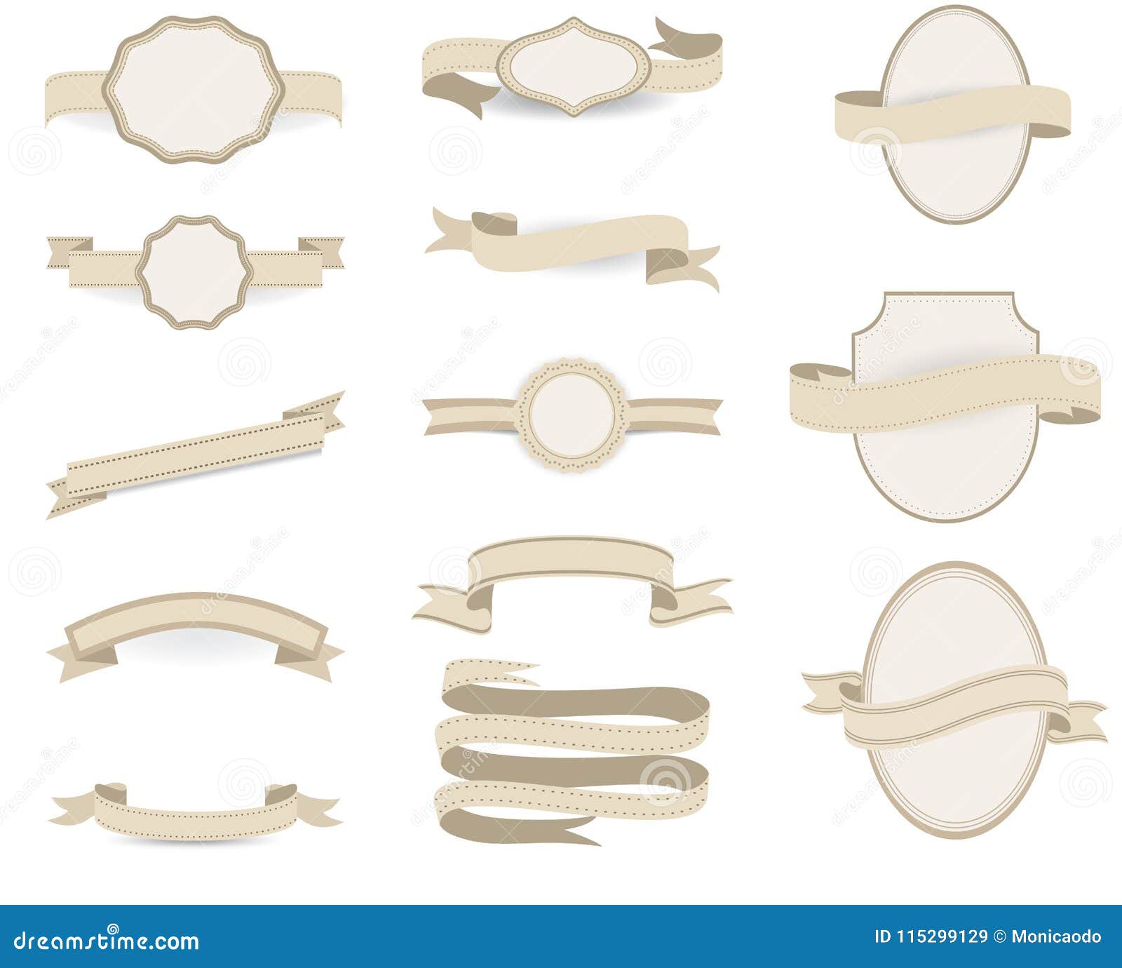 Decorative Vintage Frames and Borders Set Vector Stock Vector ...