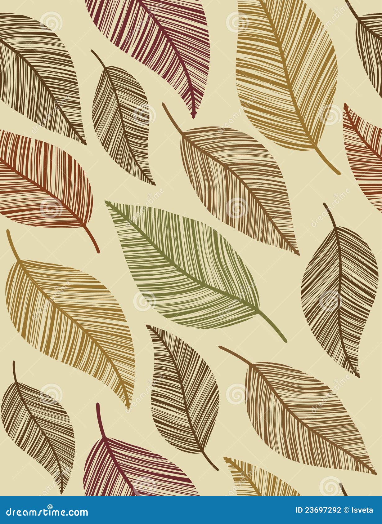 Decorative Vintage Leaves. Seamless Pattern. Stock Vector ...