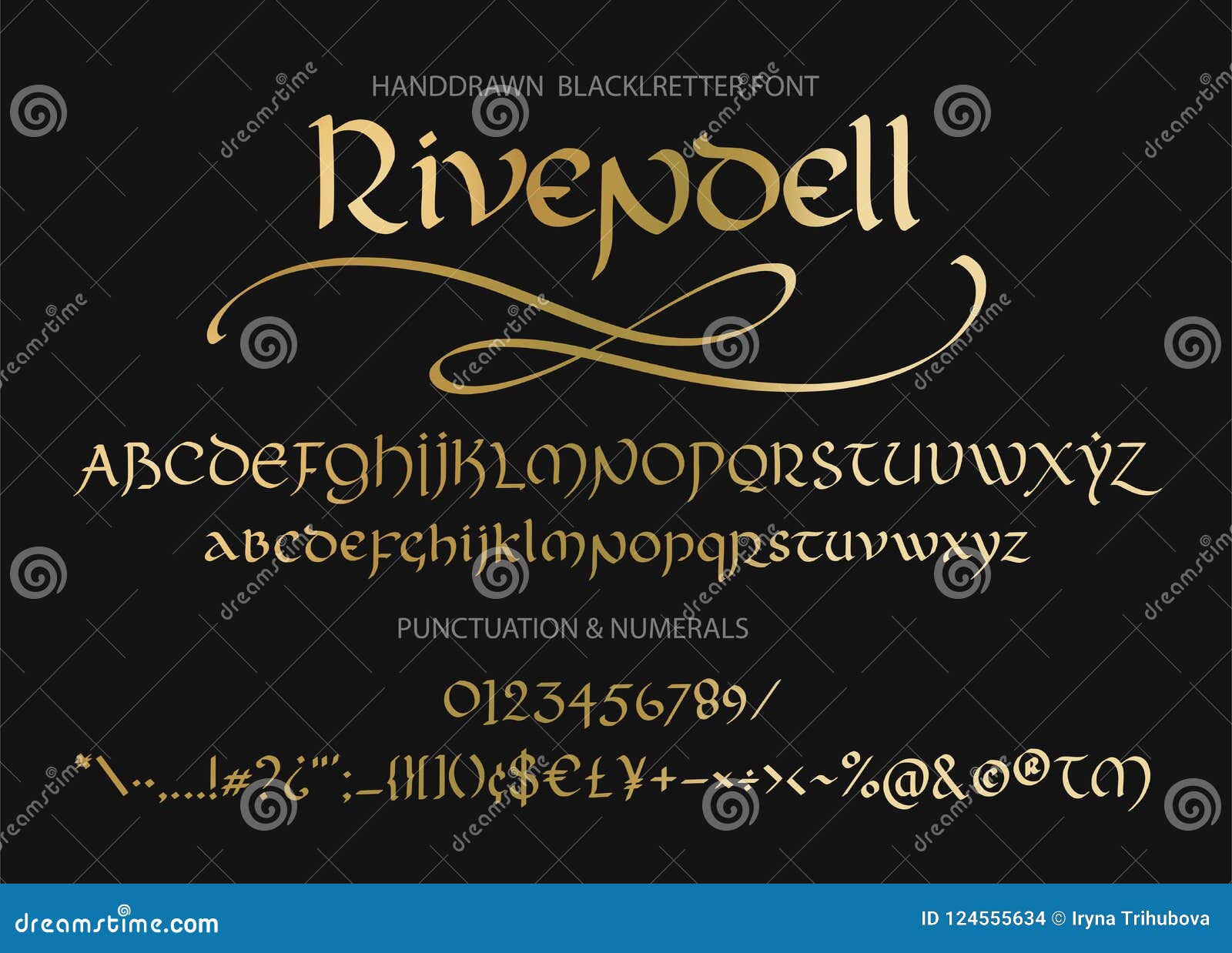 Decorative Vintage Magic Styled Letters. Vector Script. Stock ...