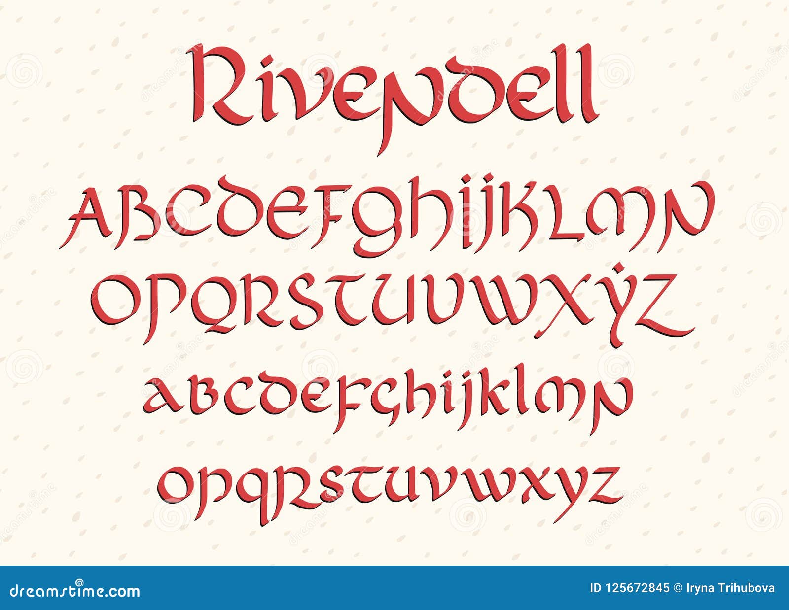 Decorative Vintage Magic Styled Letters. Vector Script. Stock Vector ...