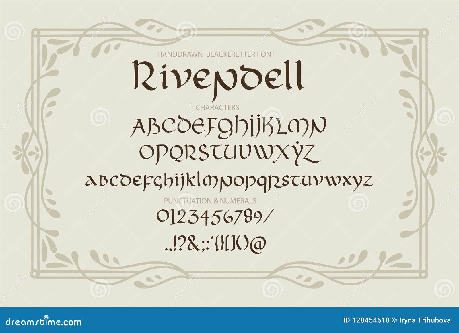 Decorative Vintage Magic Styled Letters. Vector Script. Stock Vector ...