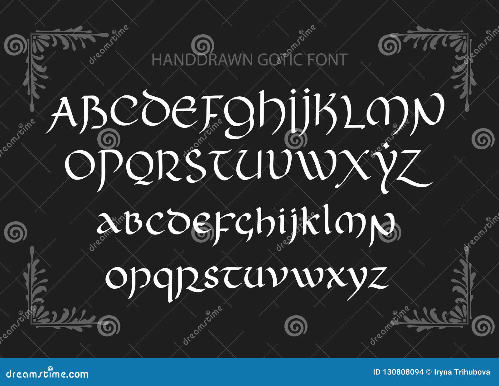 Decorative Vintage Magic Styled Letters. Vector Script. Stock Vector ...
