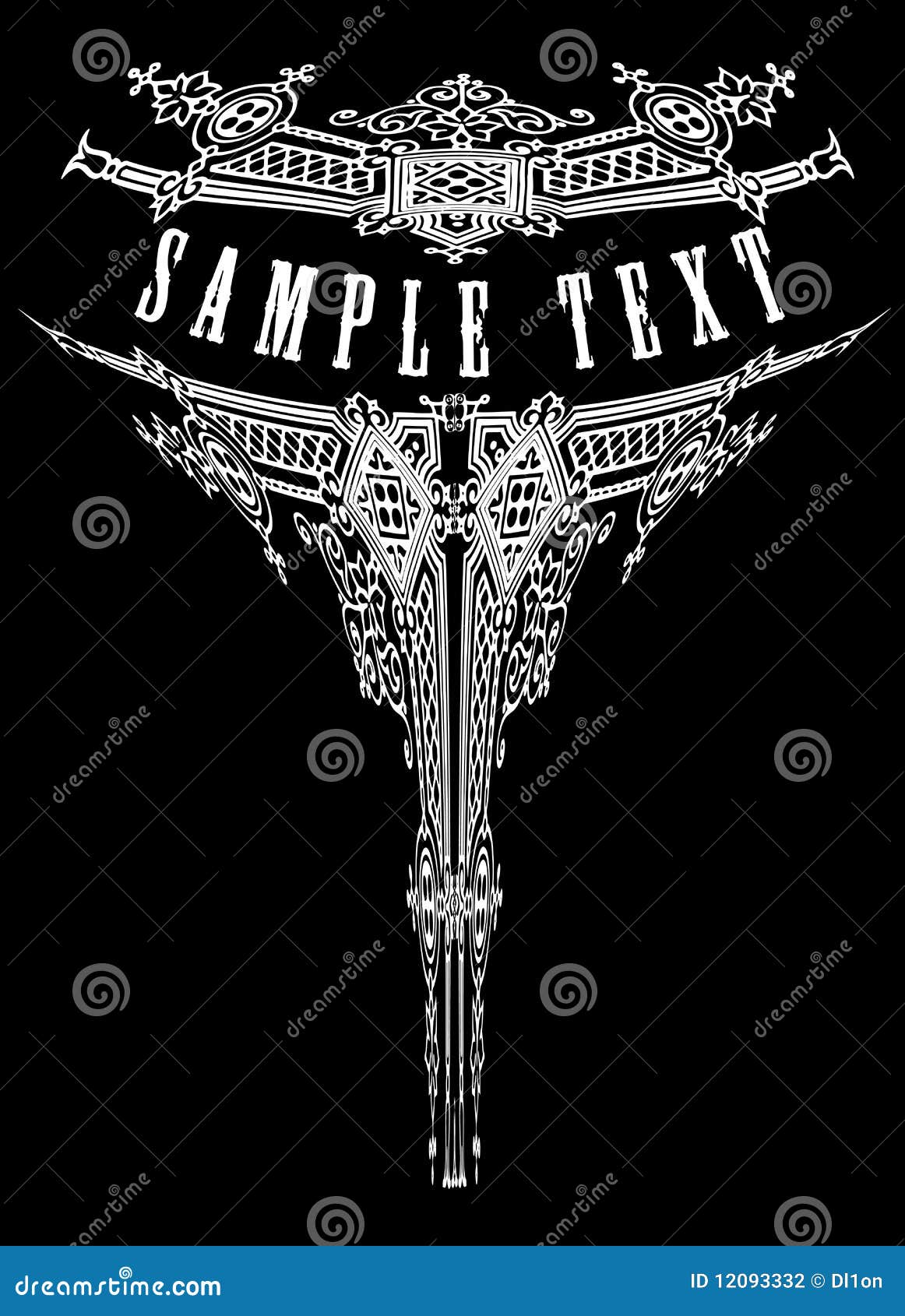 Decorative Vintage Ornate Banner. Stock Vector - Illustration of banner ...