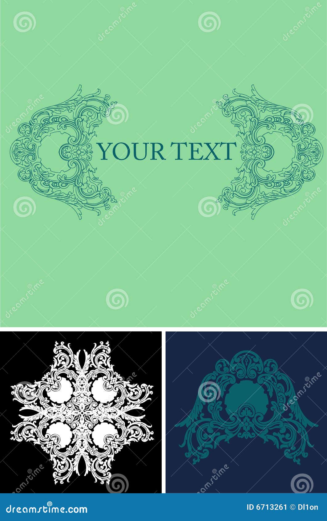 Decorative Vintage Ornate Banner Stock Vector - Illustration of blank ...