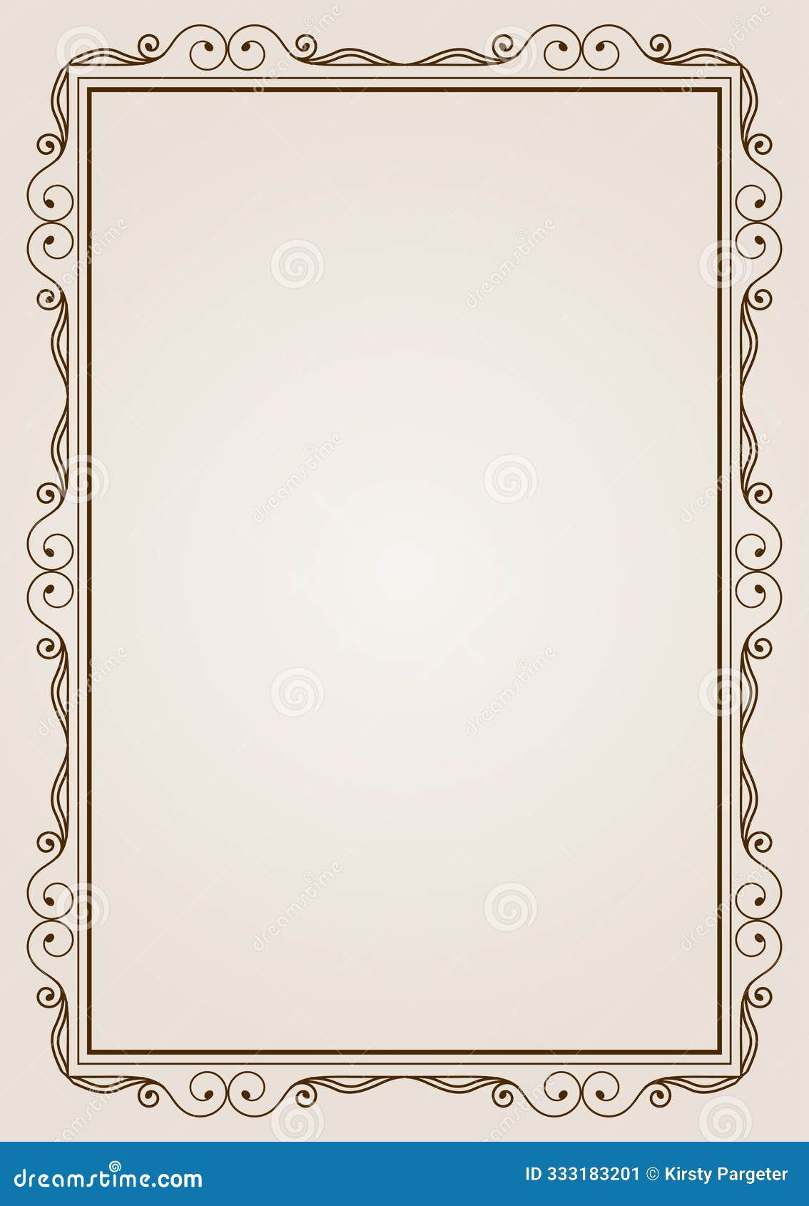 Decorative Vintage Style Elegant Border Stock Illustration ...