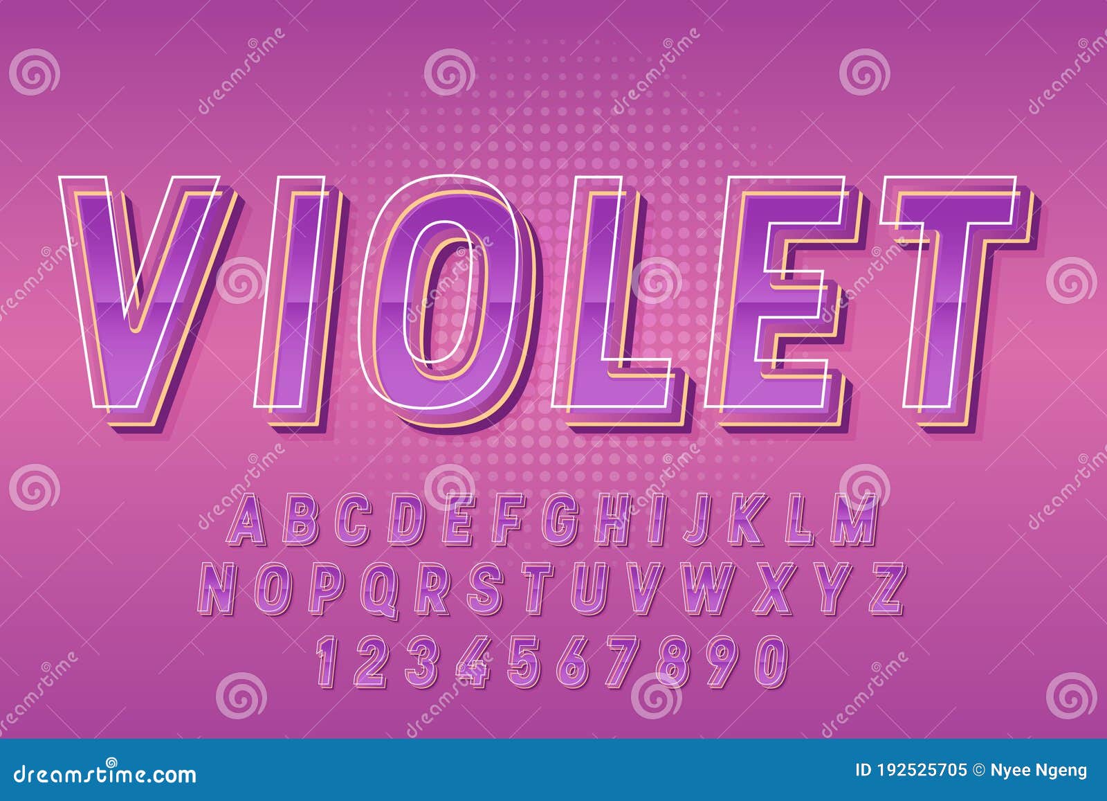 Decorative Violet Font and Alphabet Vector Stock Vector - Illustration ...