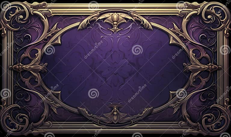 A Decorative Violet Frame Adds Elegance To the Card Game Stock ...