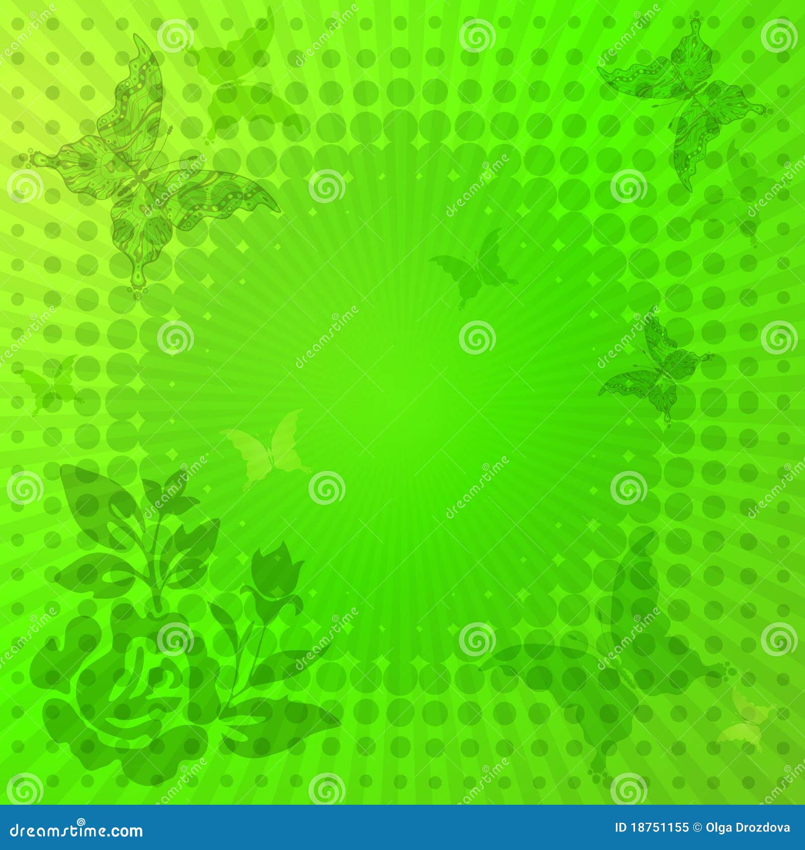 Decorative Vivid Green Frame Stock Illustration - Illustration of ...