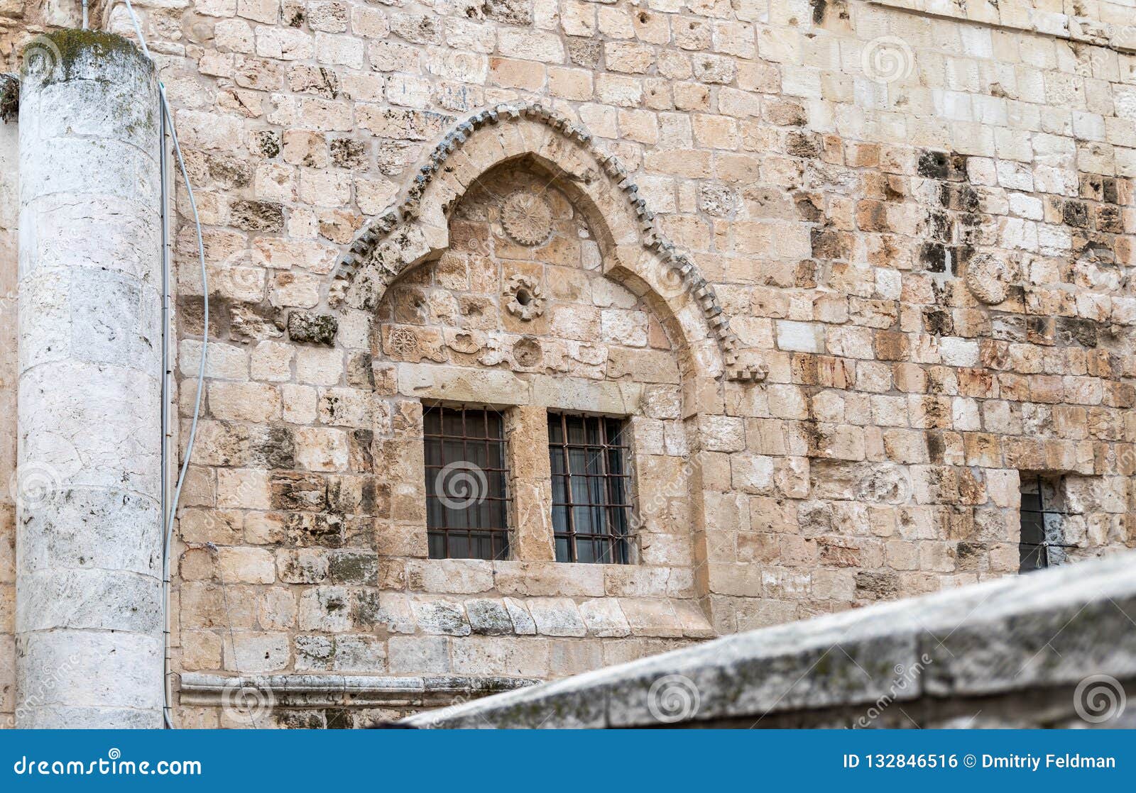 Decorative Wall Above the Window in Old City of Jerusalem, Israel Stock ...