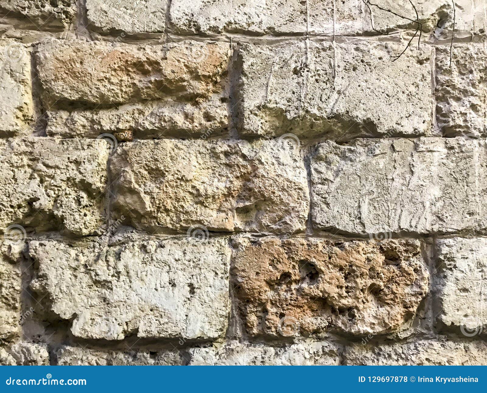 Decorative Wall of Colored Stone Bricks Stock Photo - Image of granite ...