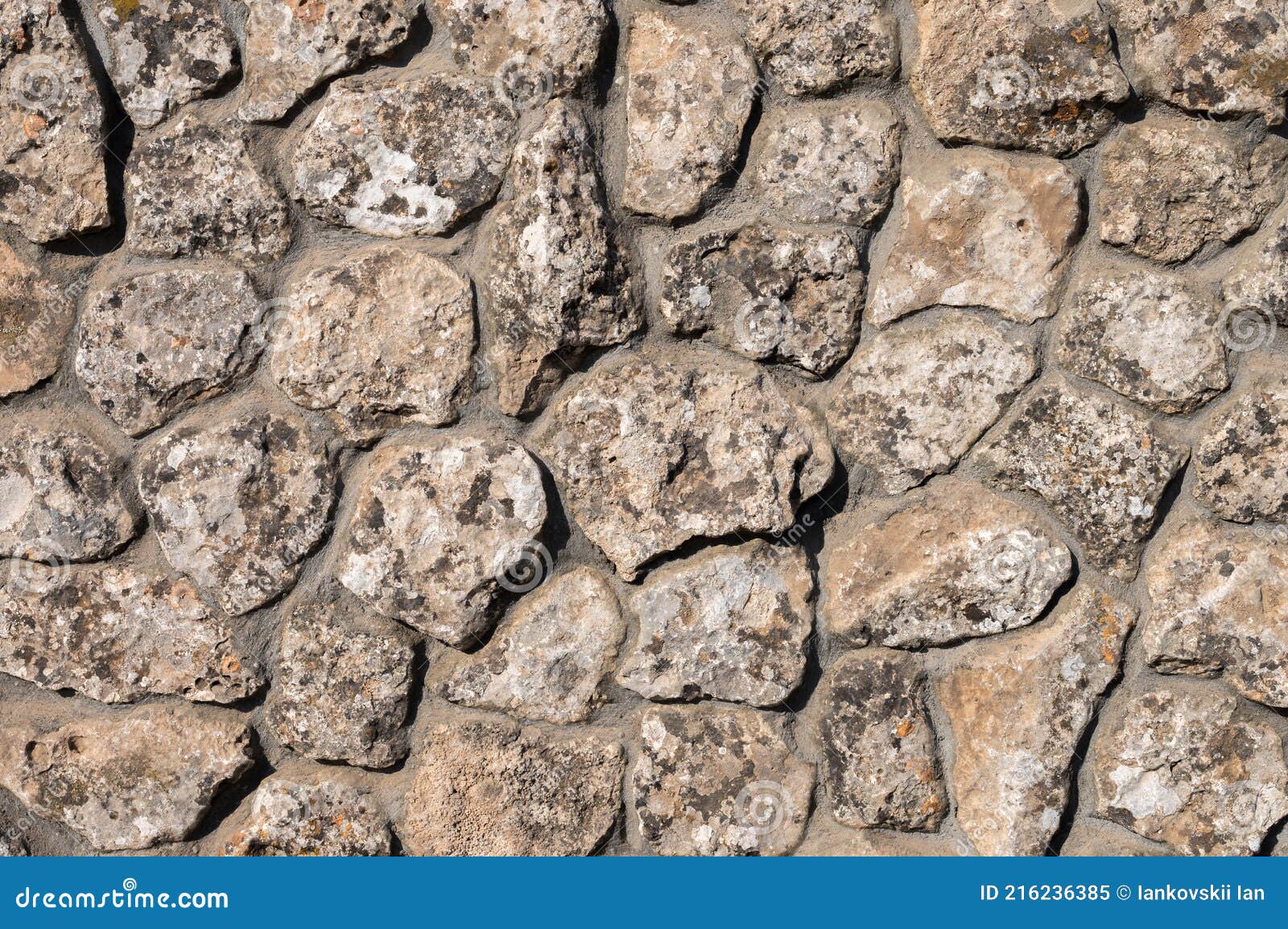 Decorative Wall Made of Natural Stone of Various Shapes and Sizes ...