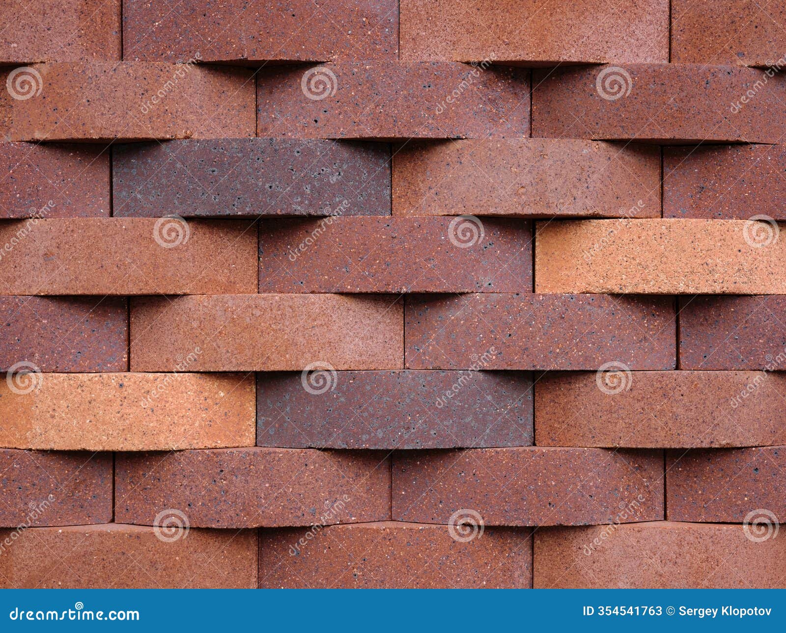 Decorative Wall Made of Red Round Bricks Stock Image - Image of round ...
