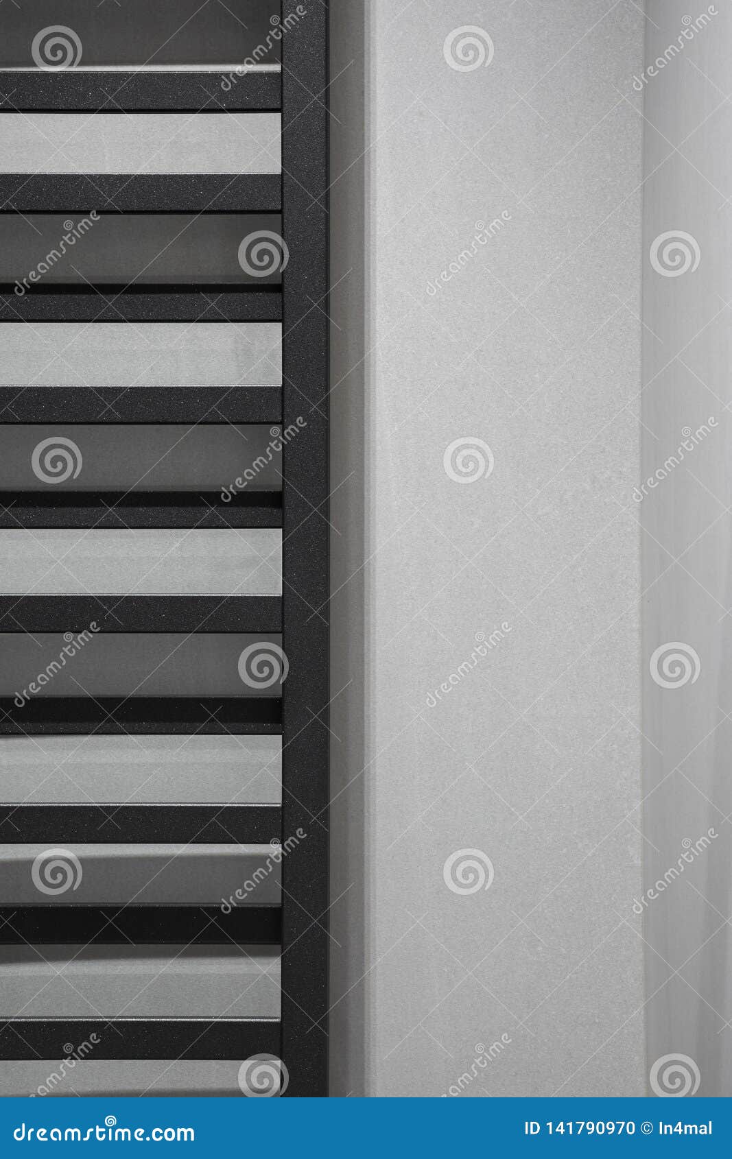 Decorative Wall Mounted Black Radiator Stock Photo - Image of ...