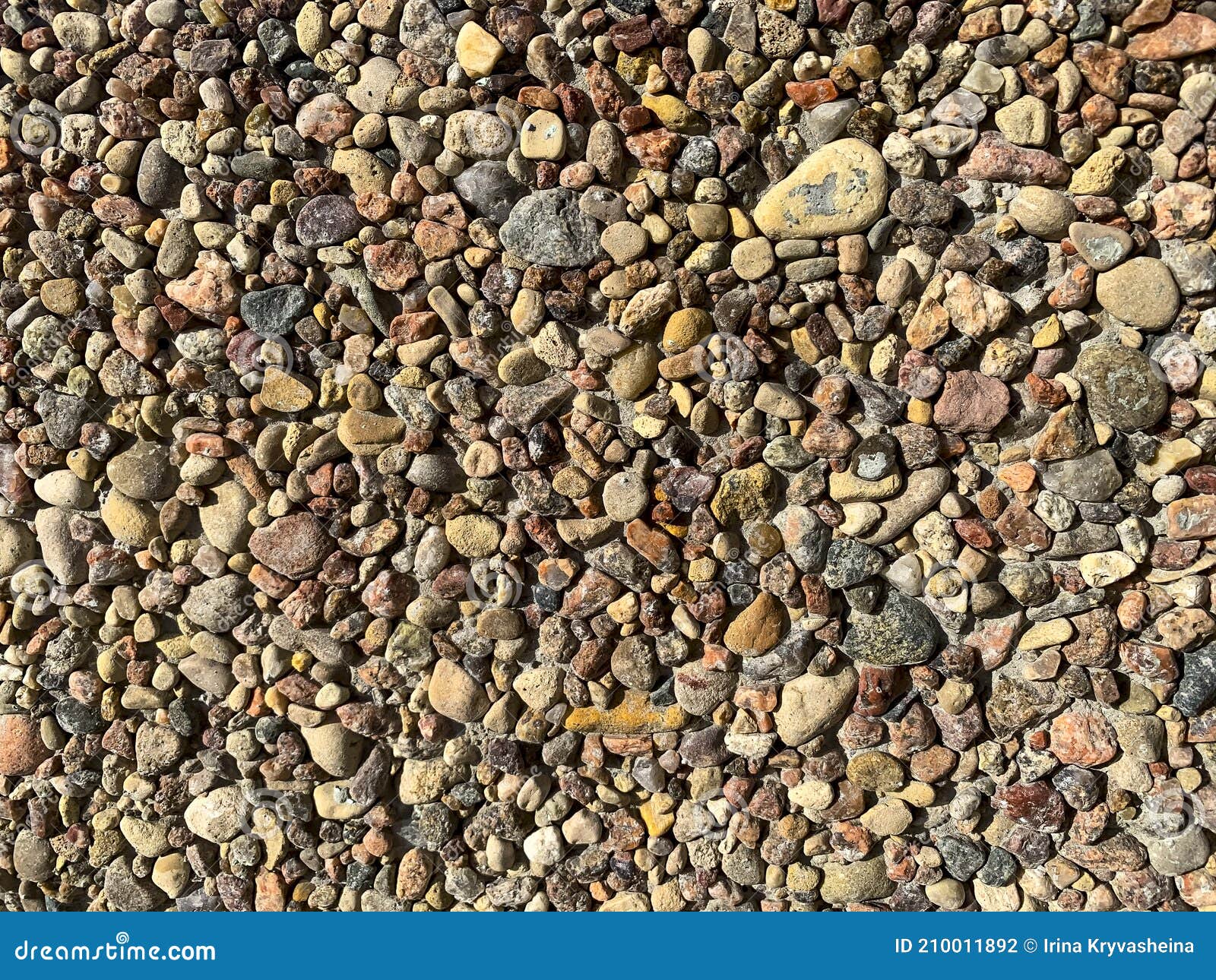 Decorative Wall of Small Multi-colored Pebbles. Photo Stock Photo ...