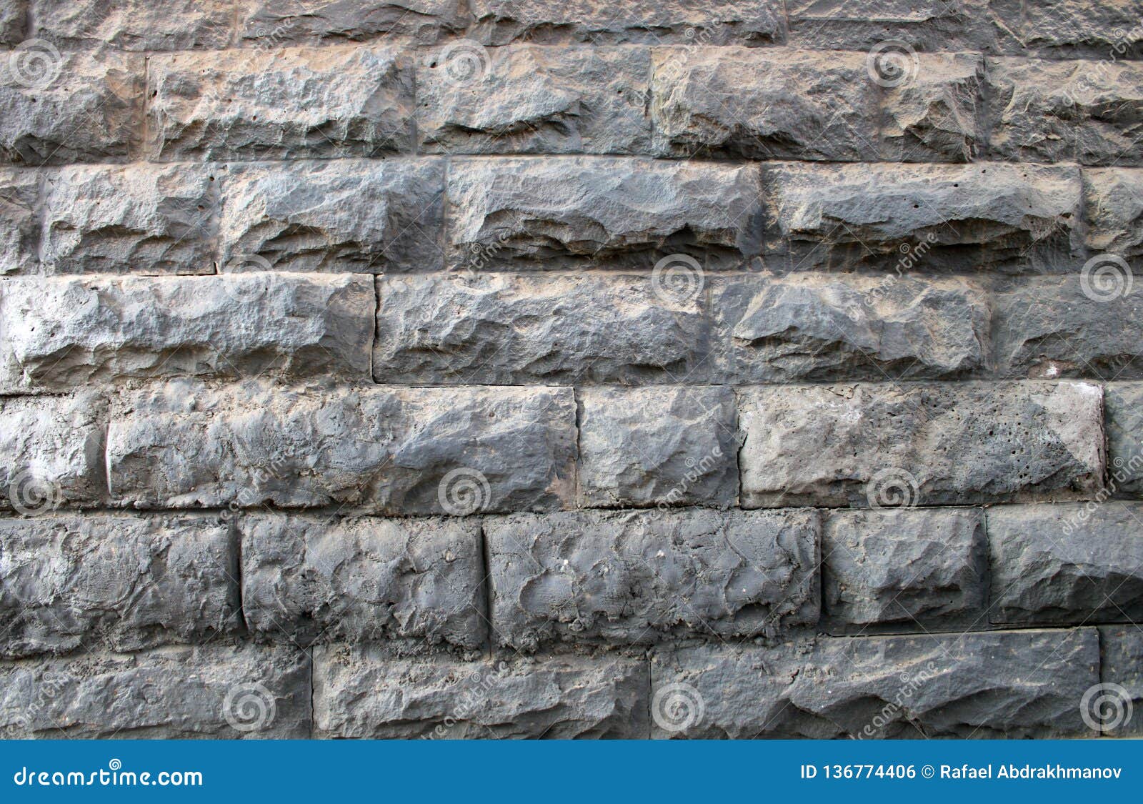 Decorative Wall of Stones and Bricks Stock Photo - Image of bright ...
