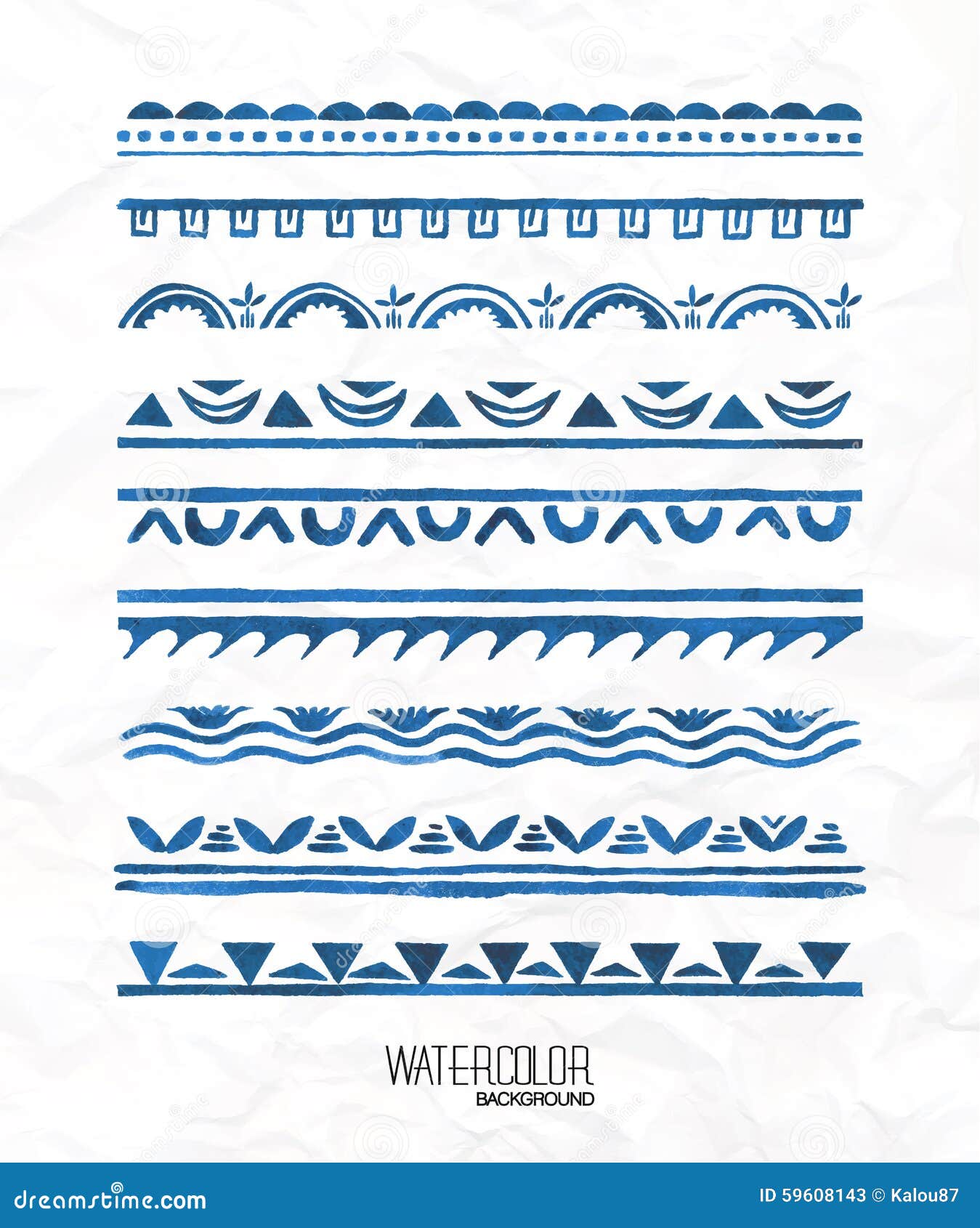 Decorative Watercolor Vector Borders Stock Vector - Illustration of ...