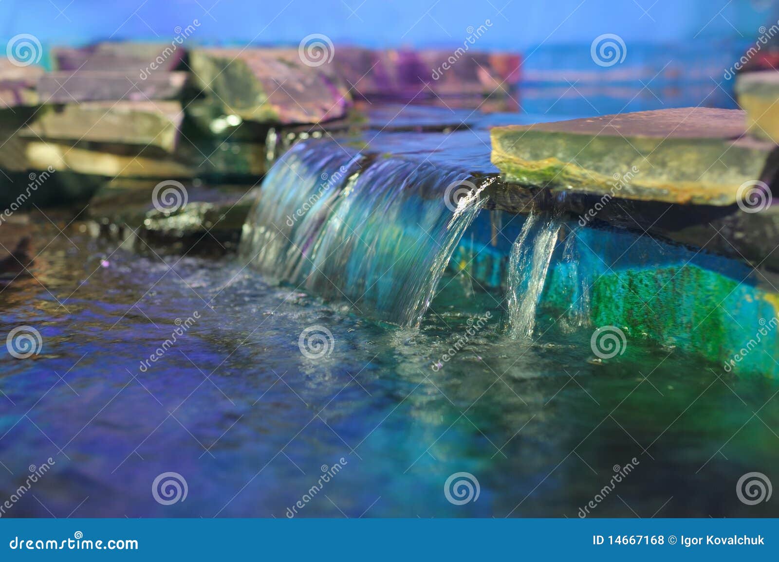 Decorative waterfall stock photo. Image of closeup, landscape - 14667168