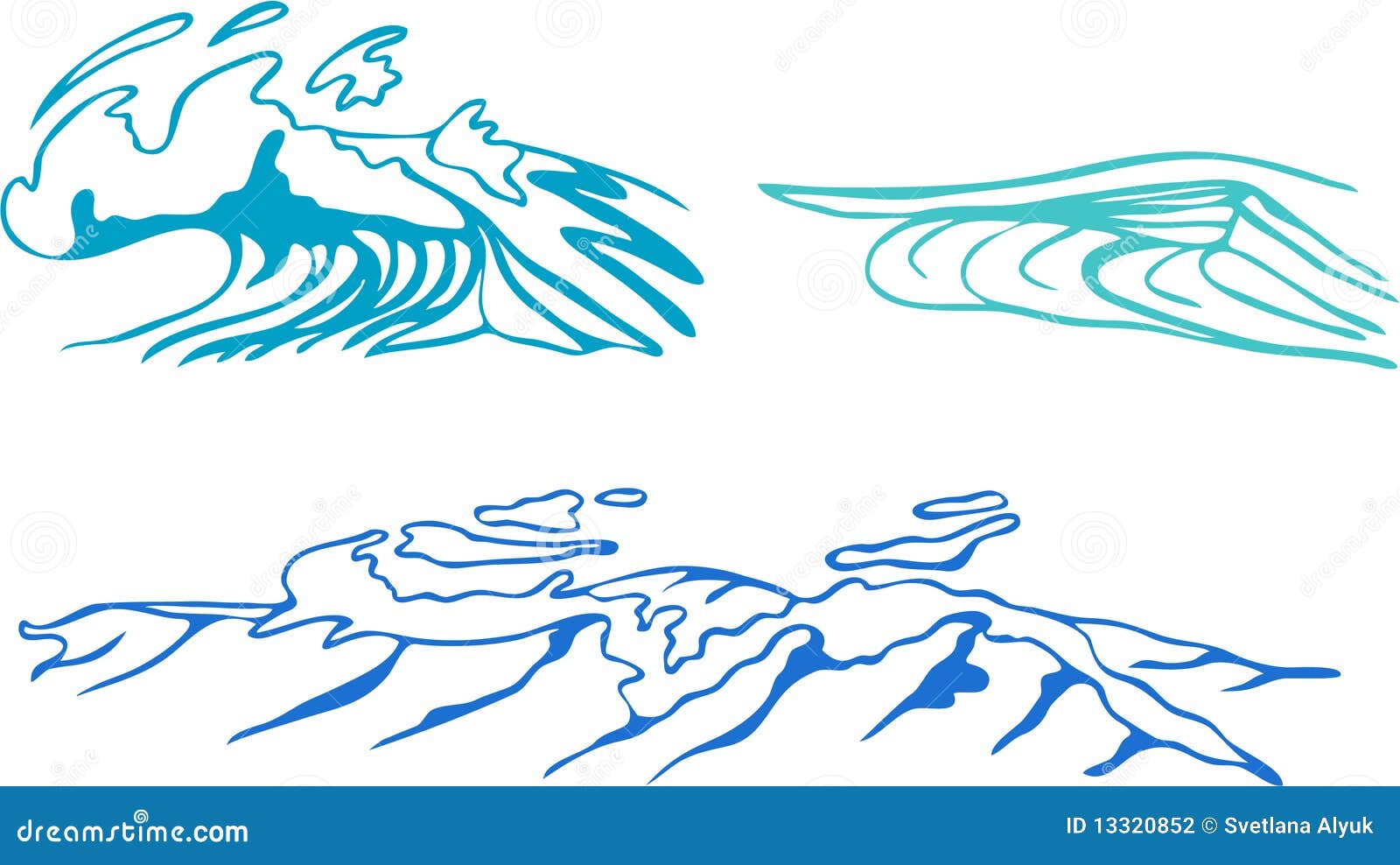 Decorative waves vector stock vector. Illustration of flowing - 13320852