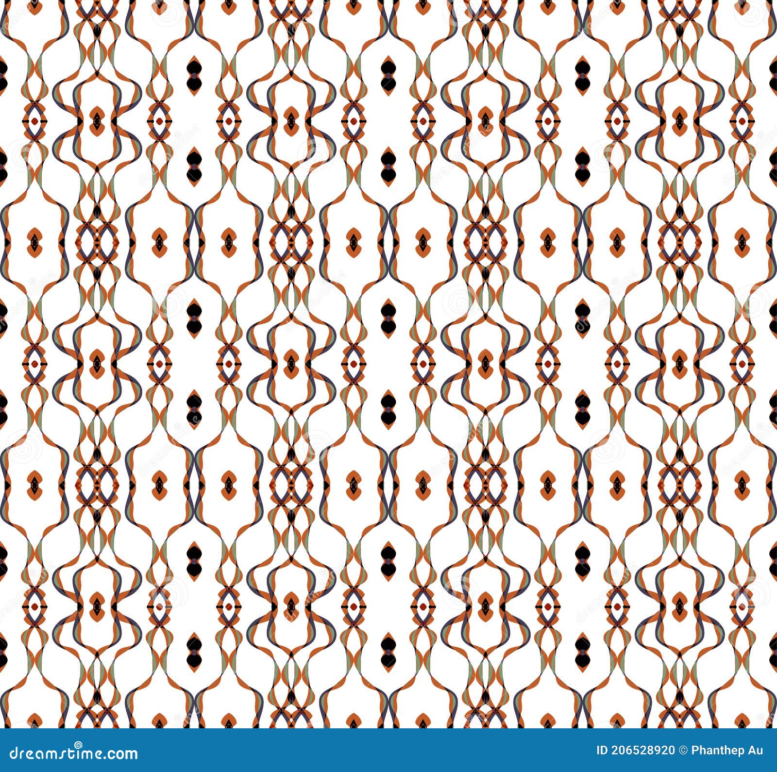 Decorative Wavy Ribbon Grate Pattern Stock Vector - Illustration of ...
