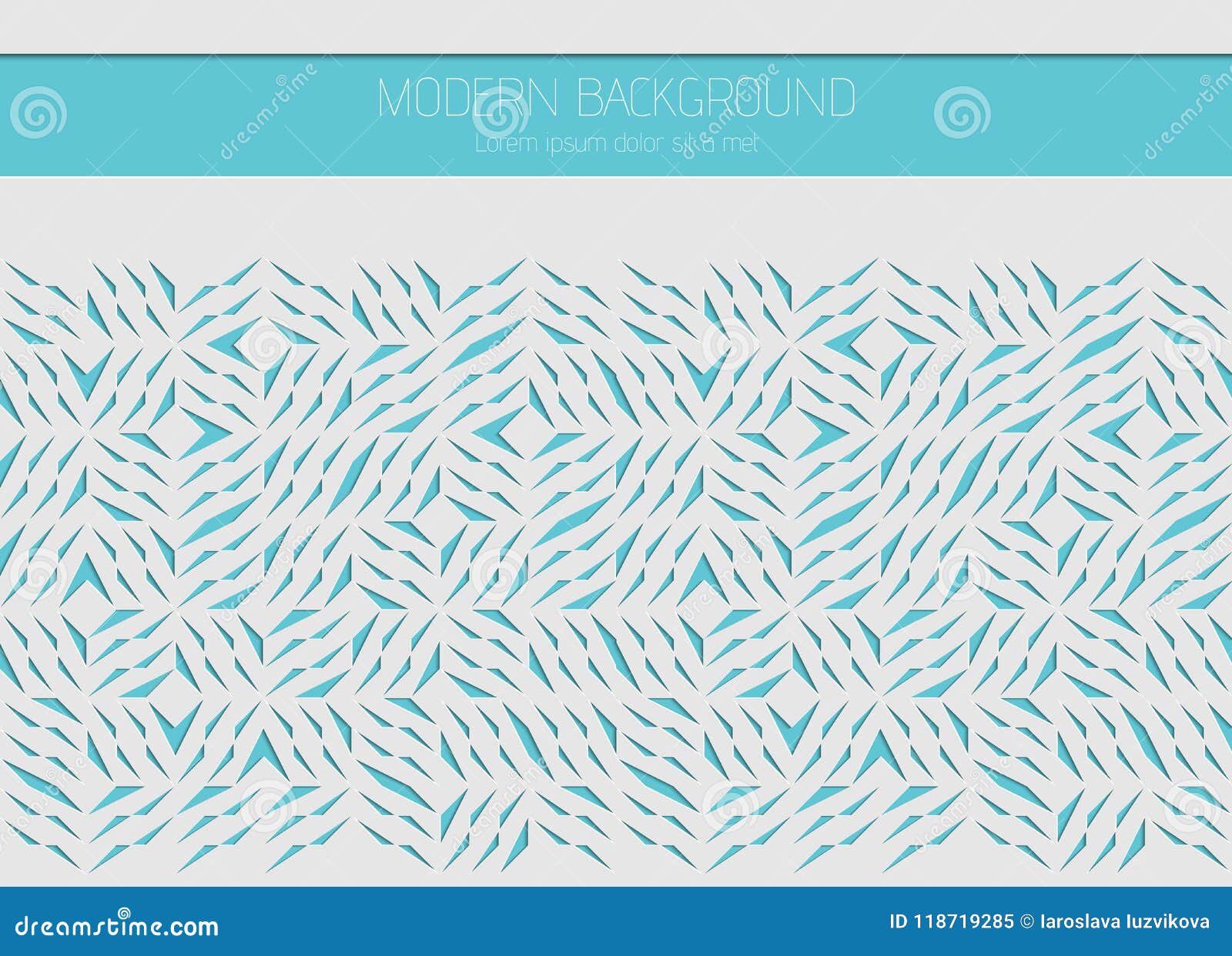 Decorative White Card For Cutting. Abstract Blue Lines Shards Pattern ...