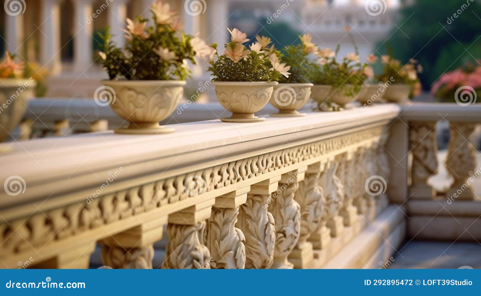 Decorative White Railing 1696416940309 1 Stock Photo - Image of ...