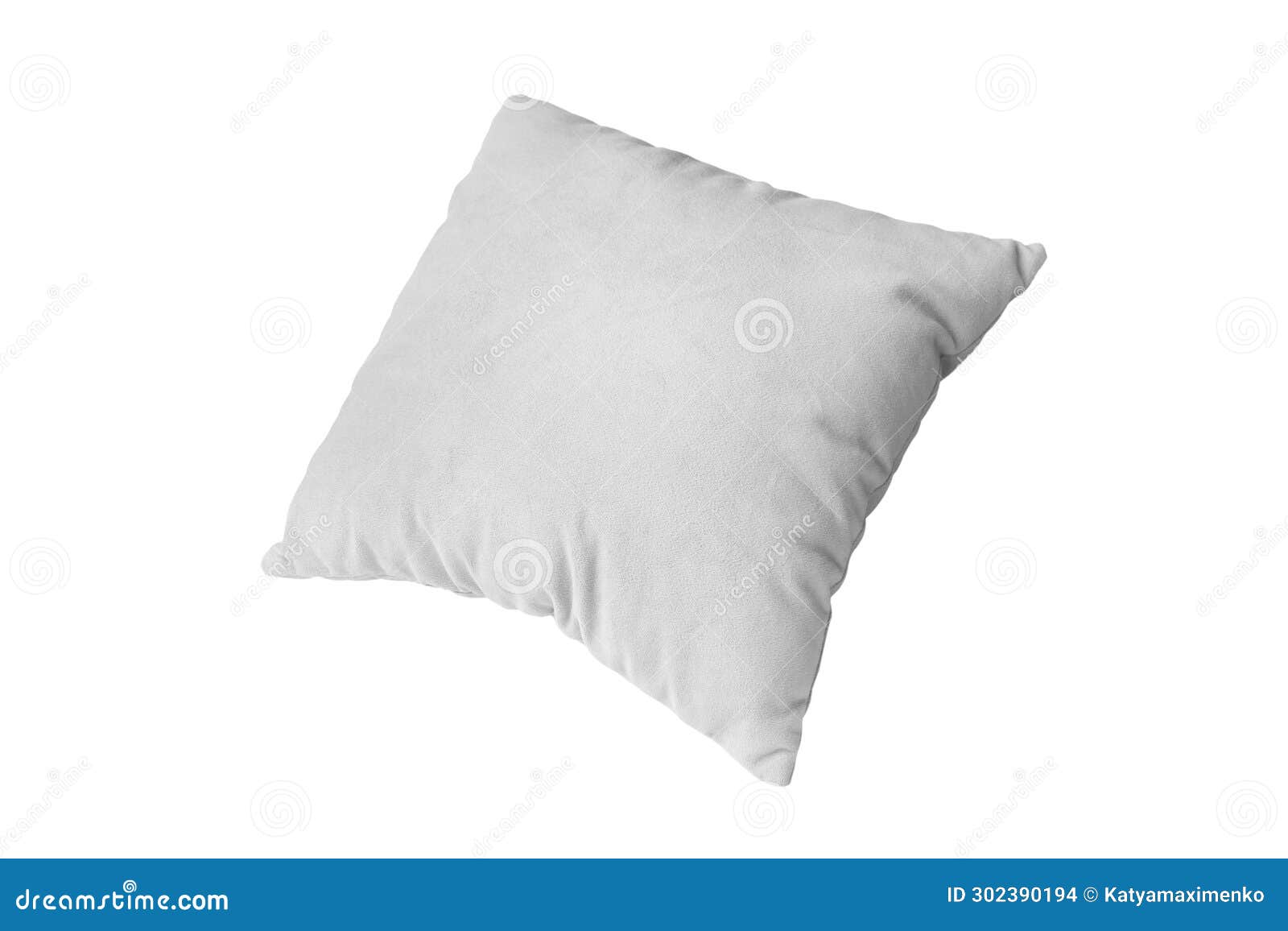 Decorative White Rectangular Pillow for Sleeping and Resting Isolated ...