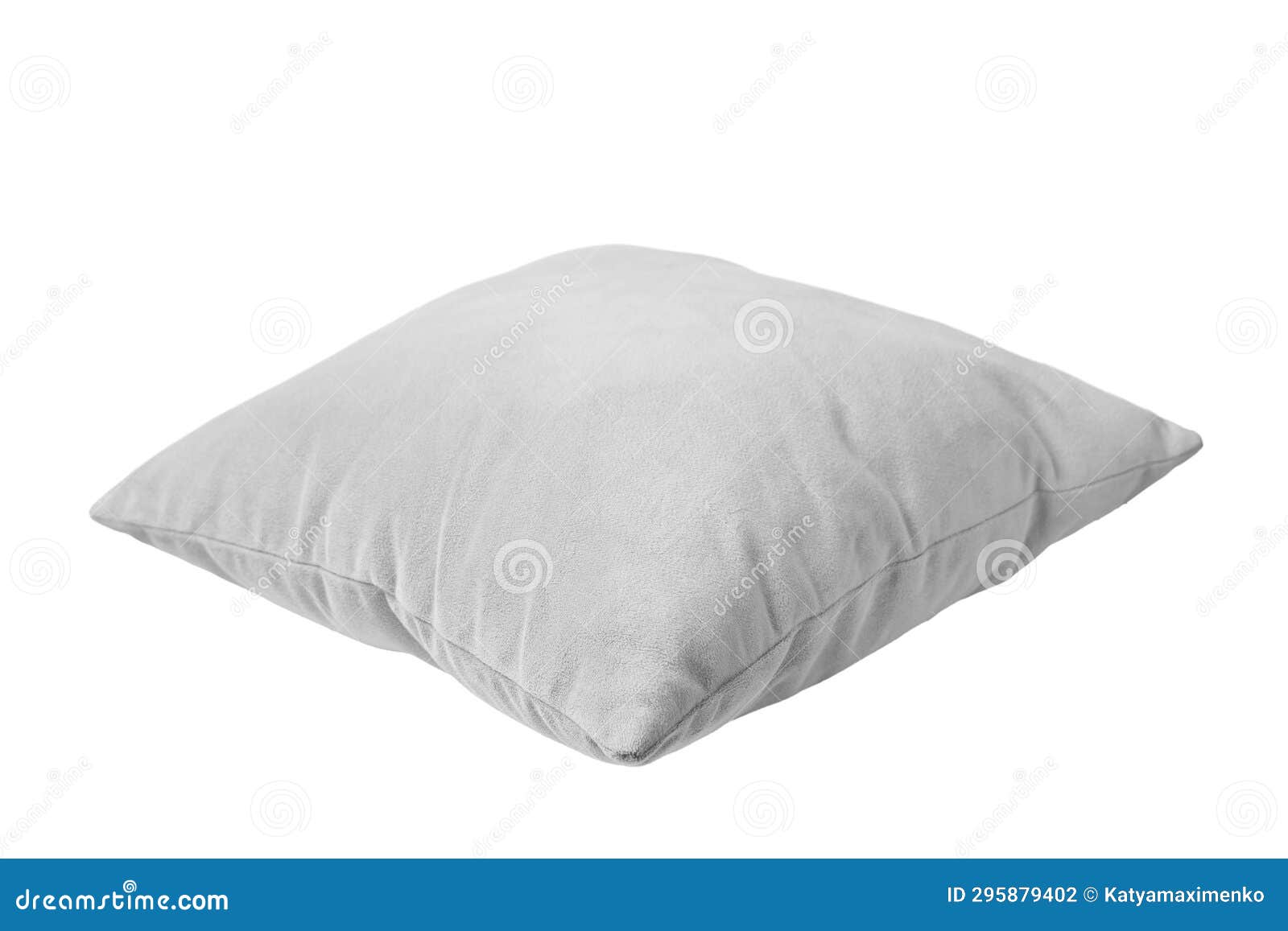 Decorative White Rectangular Pillow for Sleeping and Resting Isolated ...