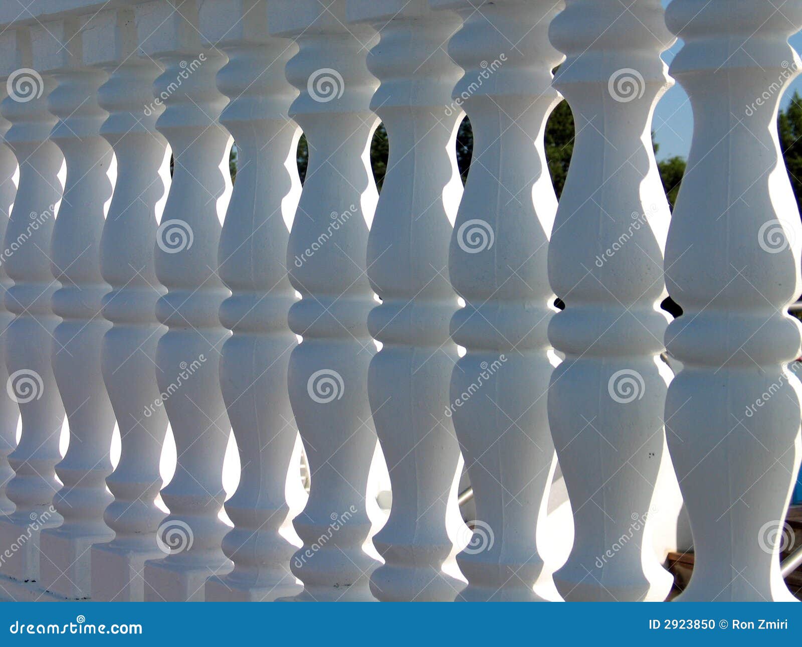 Decorative White Stone Fence Stock Photo - Image of ornate, light: 2923850
